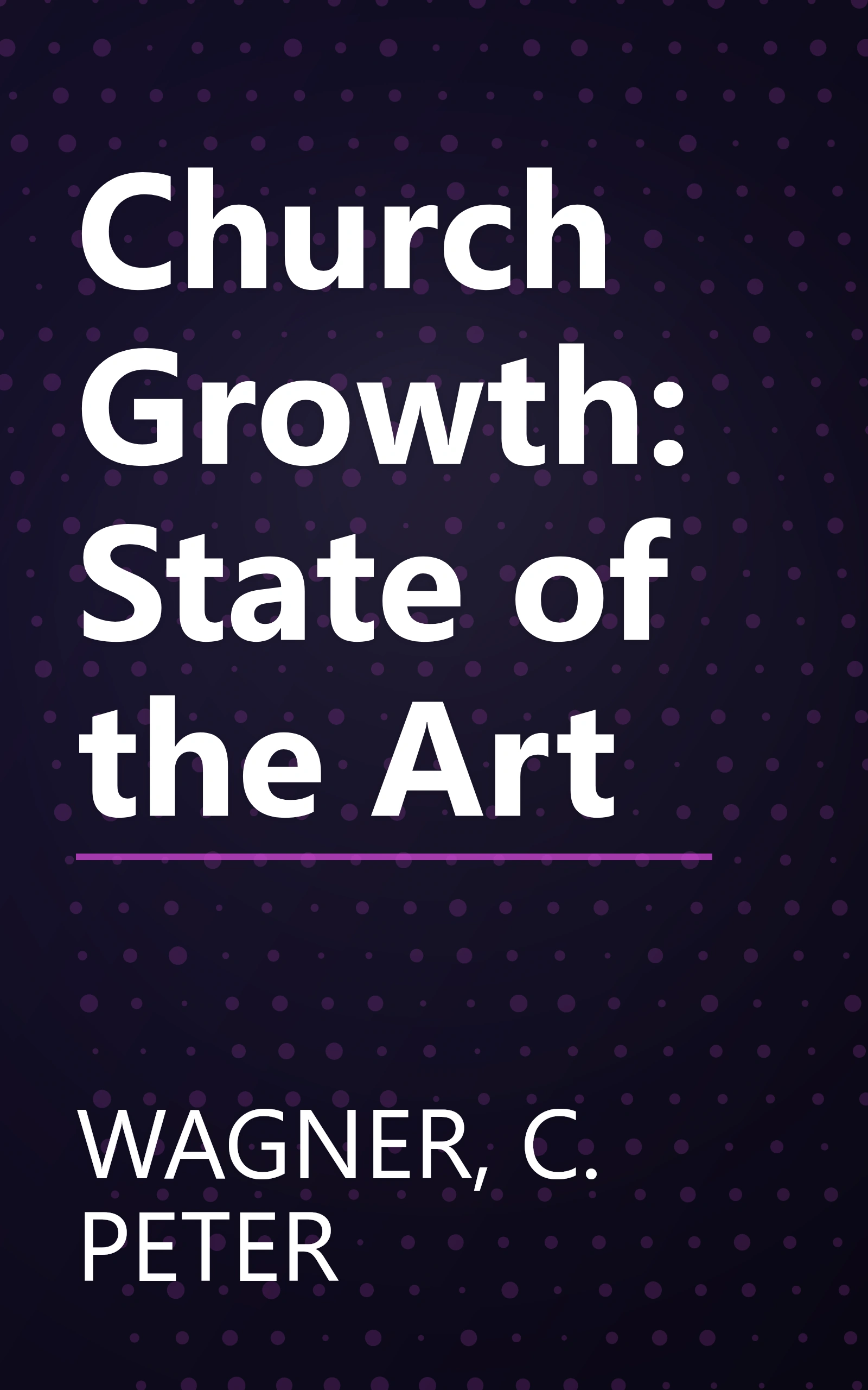 Church Growth: State of the Art book cover