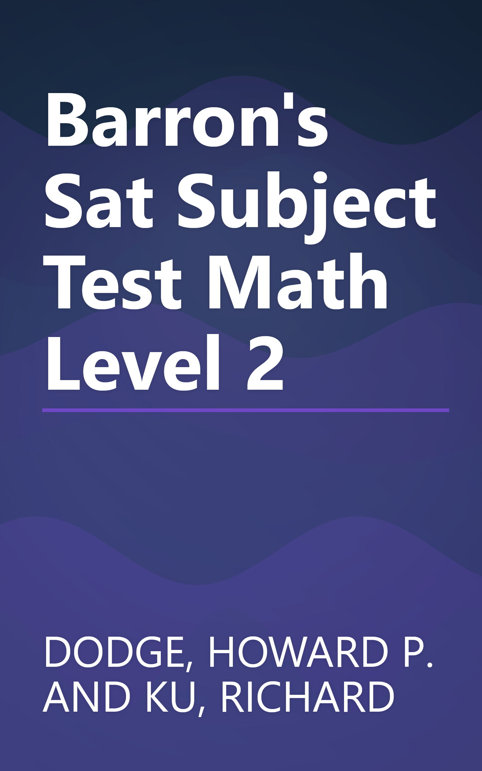 Barron's Sat Subject Test Math Level 2 book cover