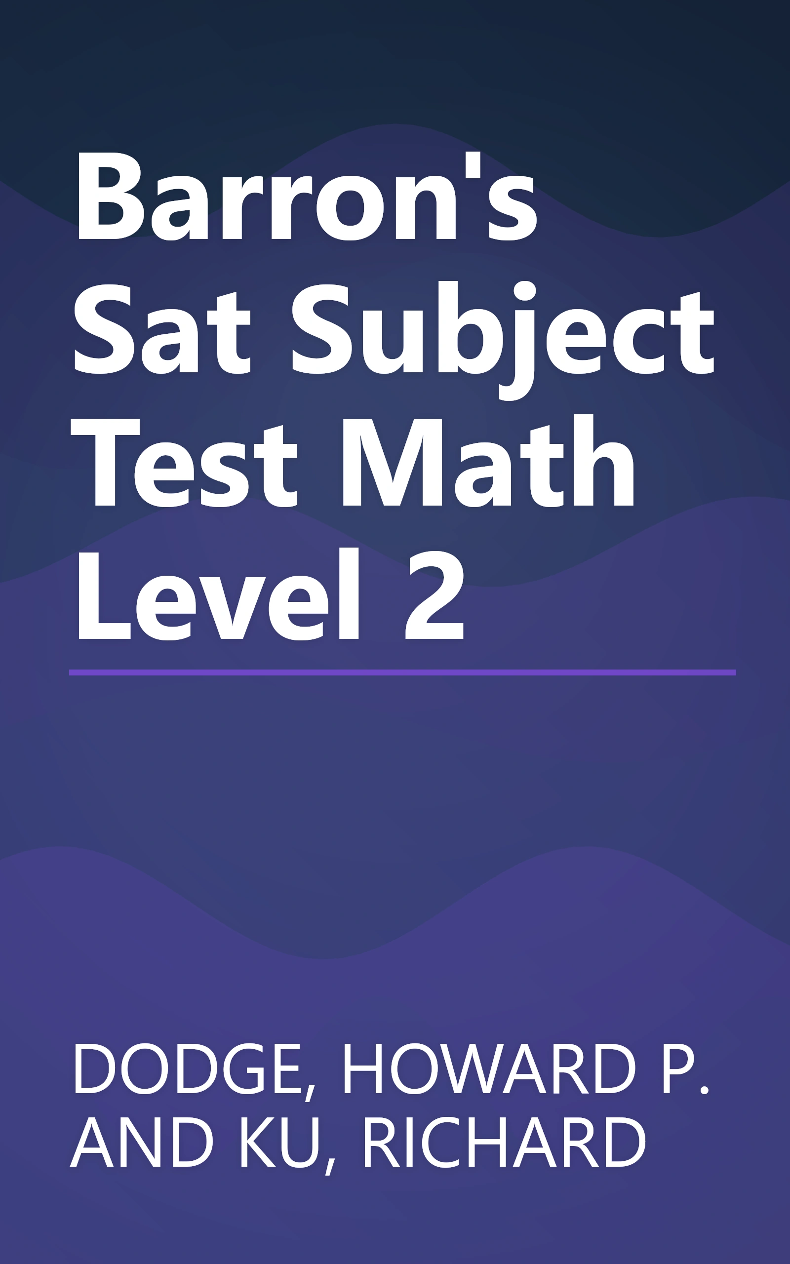 Barron's Sat Subject Test Math Level 2 book cover