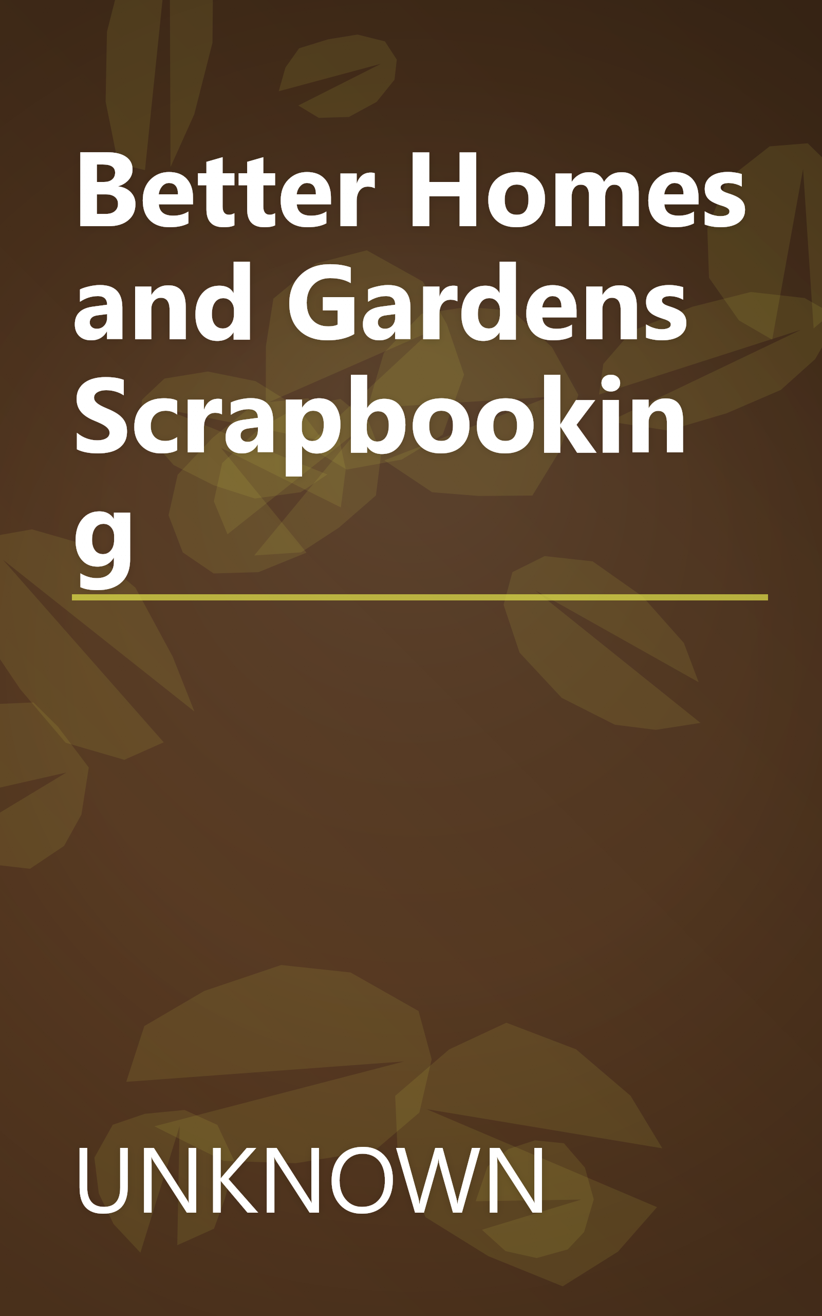 Better Homes and Gardens Scrapbooking book cover