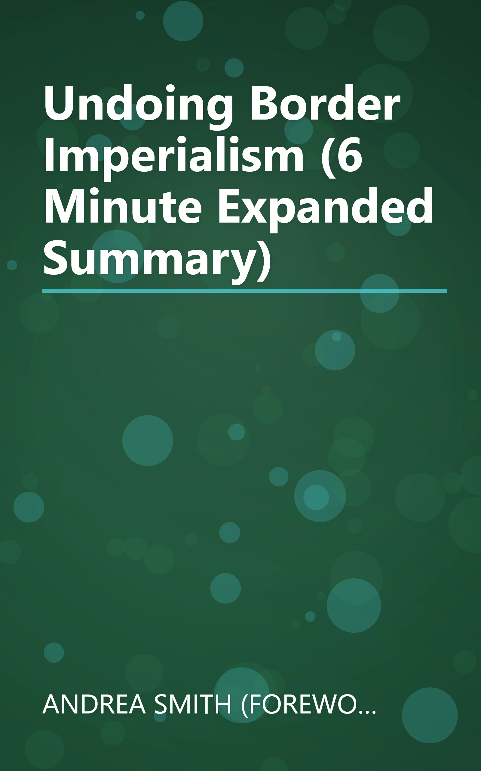 Undoing Border Imperialism (6 Minute   Expanded Summary) book cover