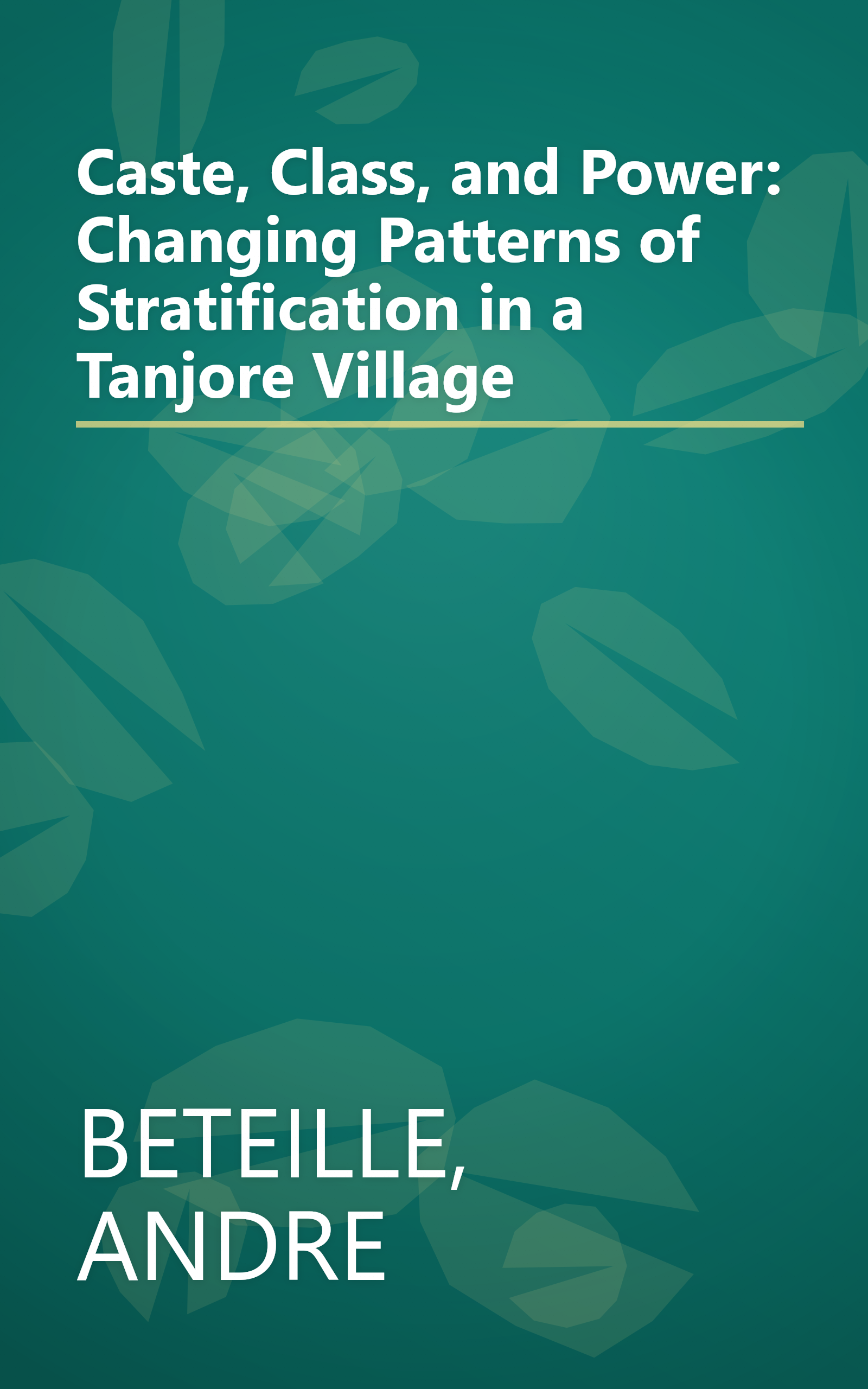 Caste, Class, and Power: Changing Patterns of Stratification in a Tanjore Village book cover