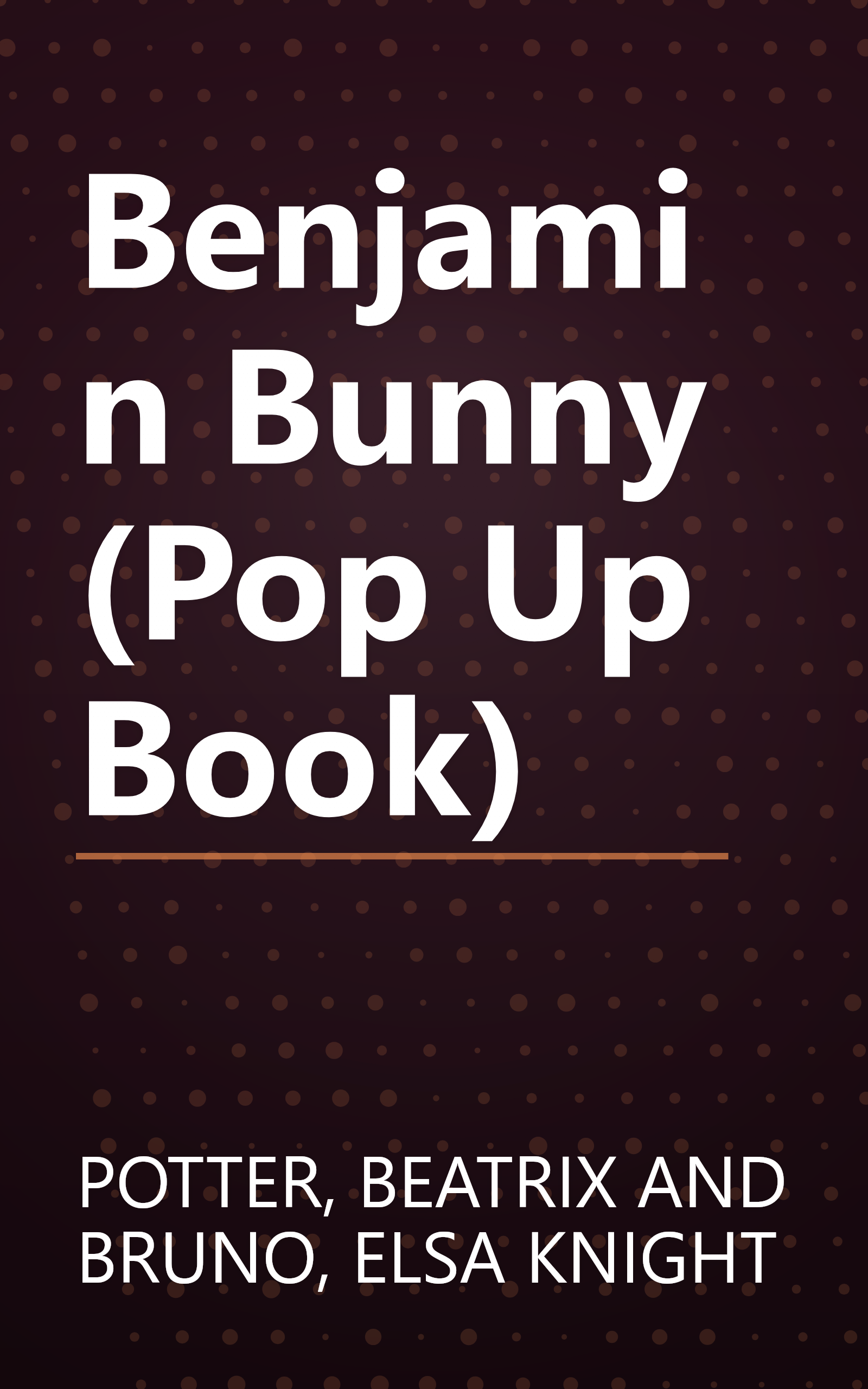 Benjamin Bunny (Pop Up Book) book cover