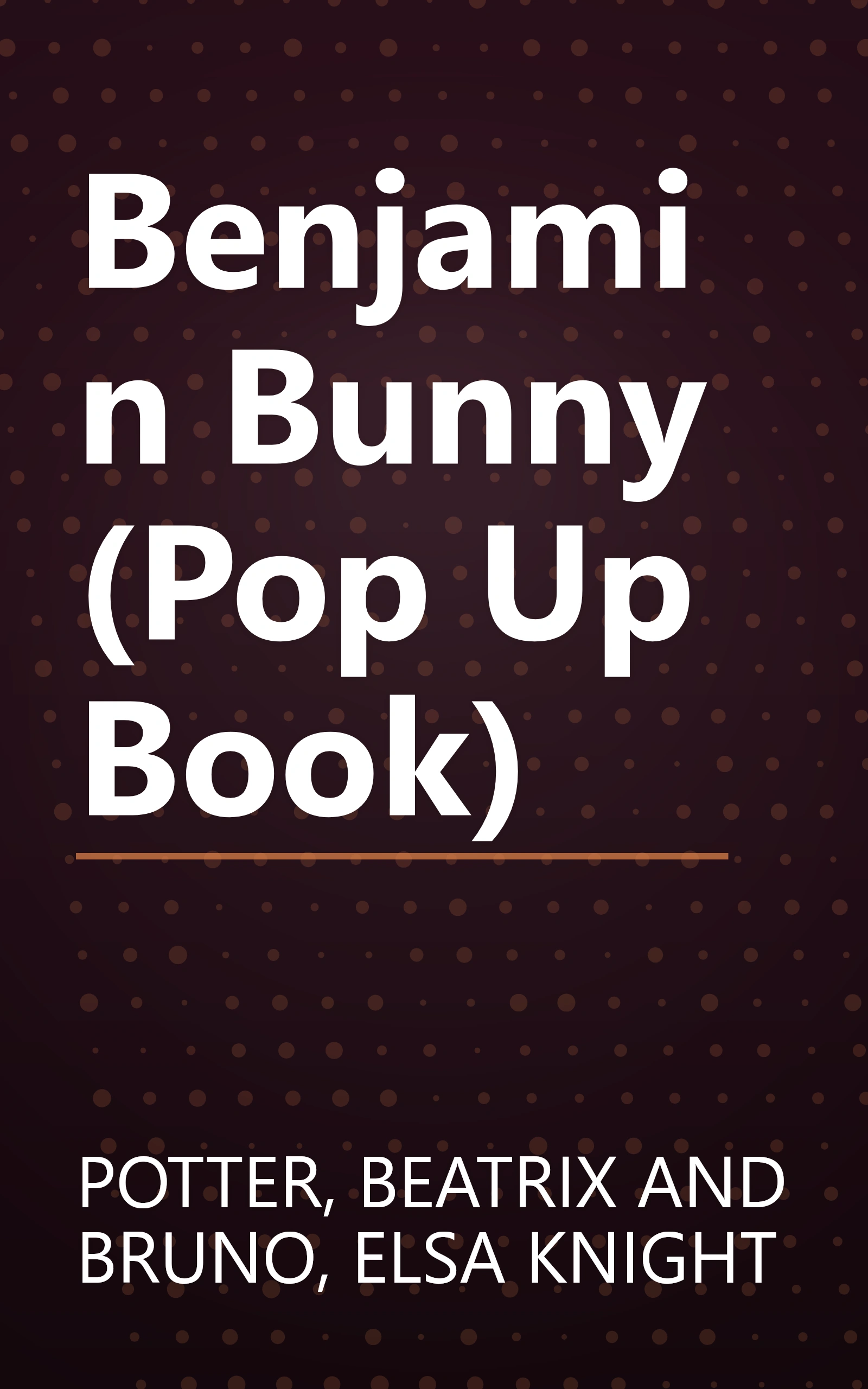 Benjamin Bunny (Pop Up Book) book cover