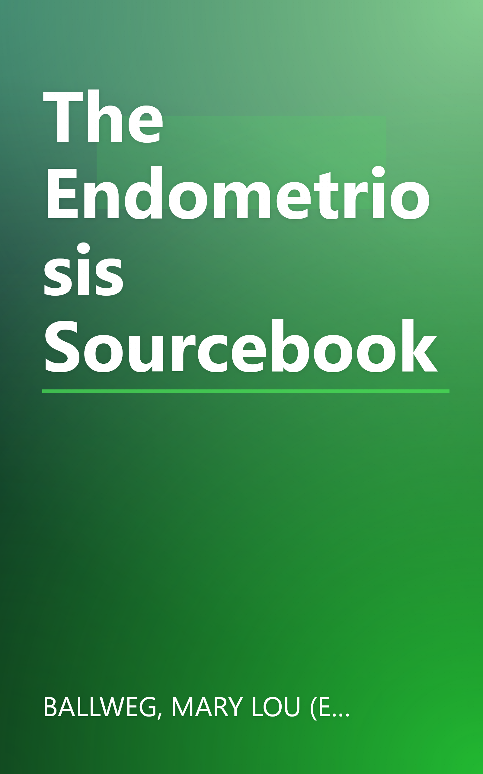 The Endometriosis Sourcebook book cover