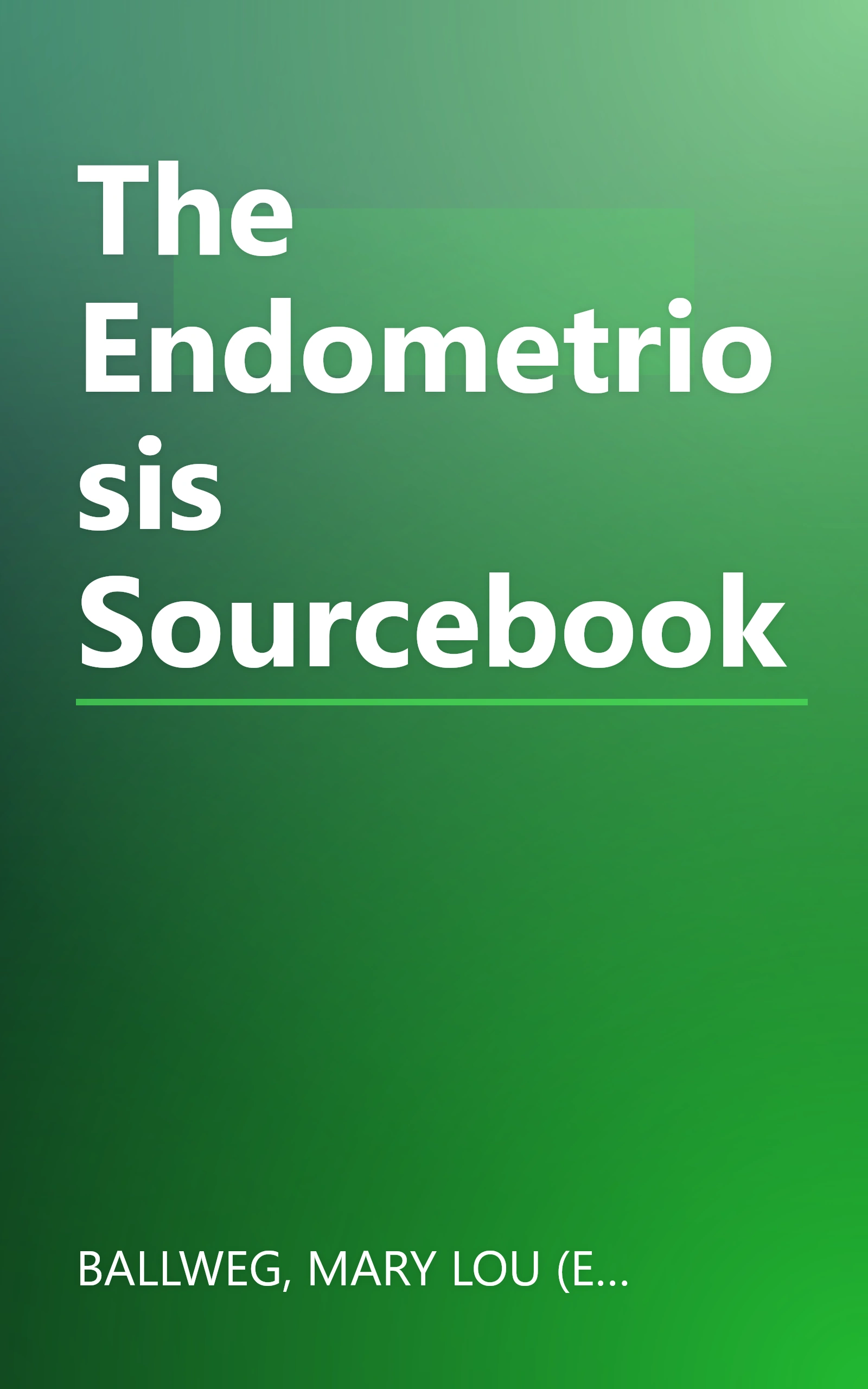 The Endometriosis Sourcebook book cover