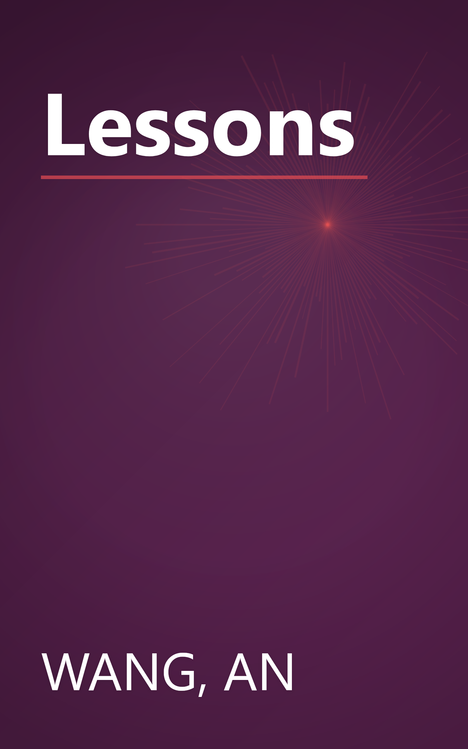 Lessons book cover