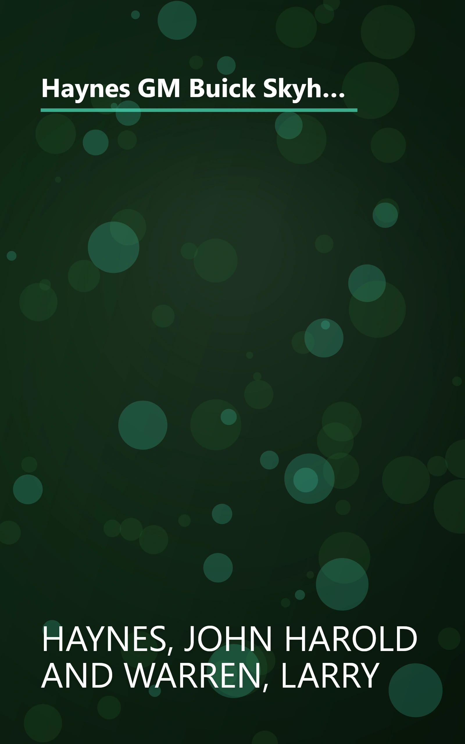 Haynes GM Buick Skyhawk, Cadillac Cimarron, Chevrolet Cavalier, Oldsmobile Firenza, Pontiac J2000 and Sunbird for 1982-1994 Repair Manual (38015) book cover