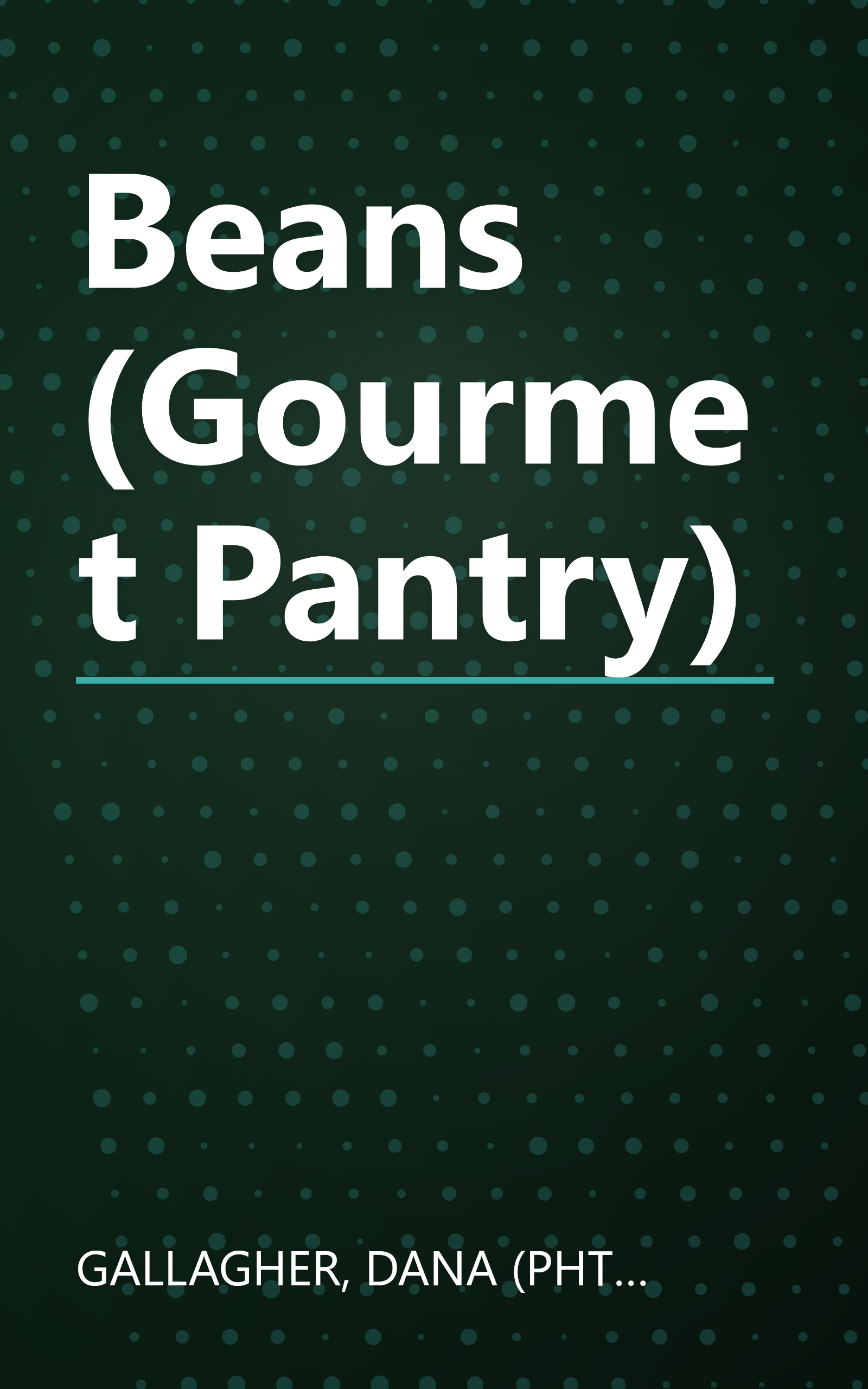 Beans (Gourmet Pantry) book cover