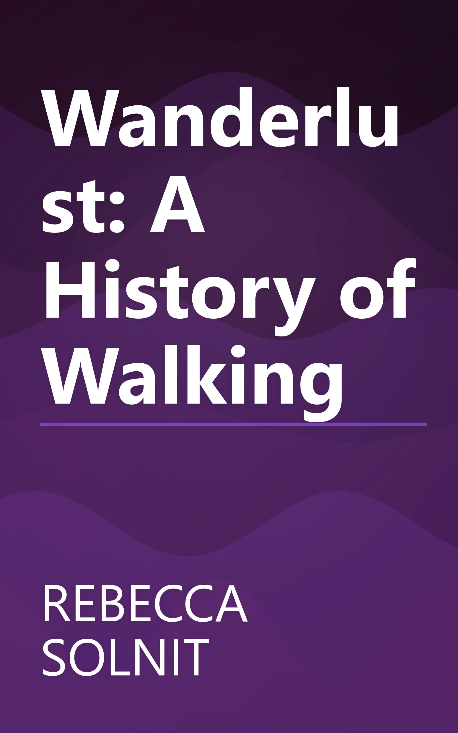 Wanderlust: A History of Walking book cover