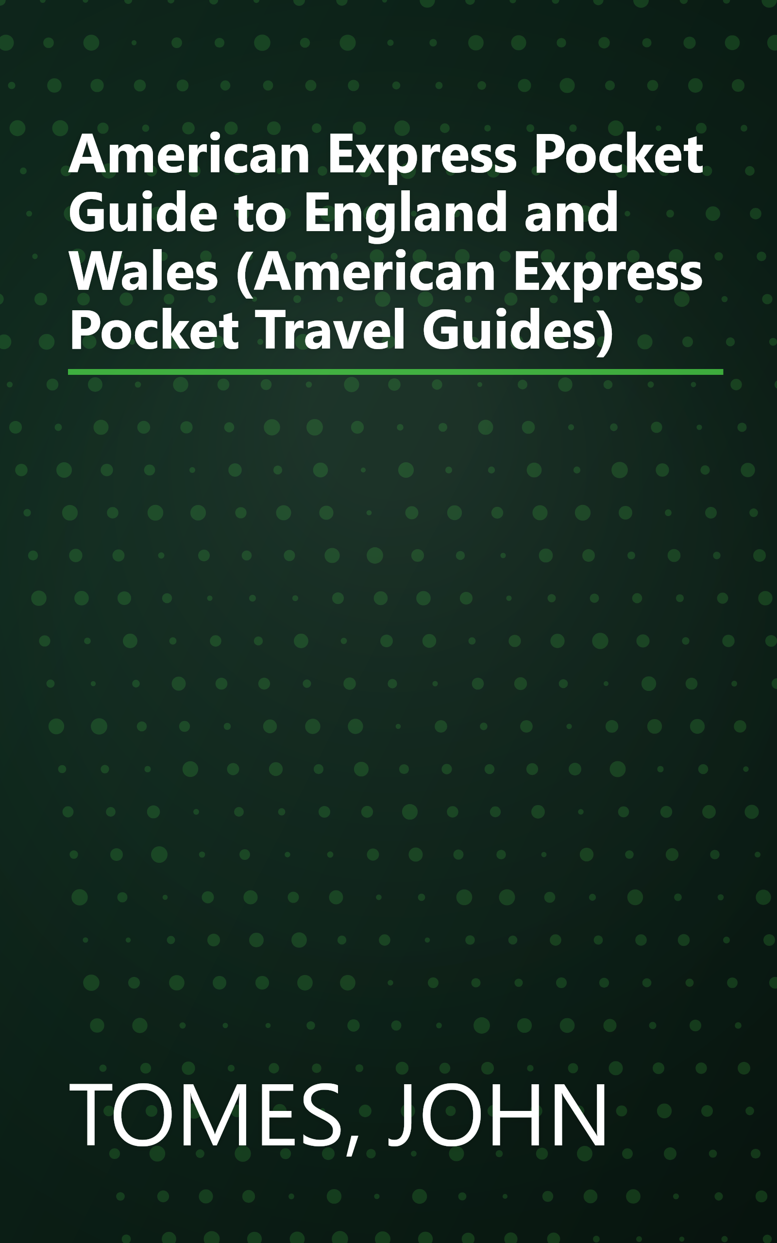 American Express Pocket Guide to England and Wales (American Express Pocket Travel Guides) book cover