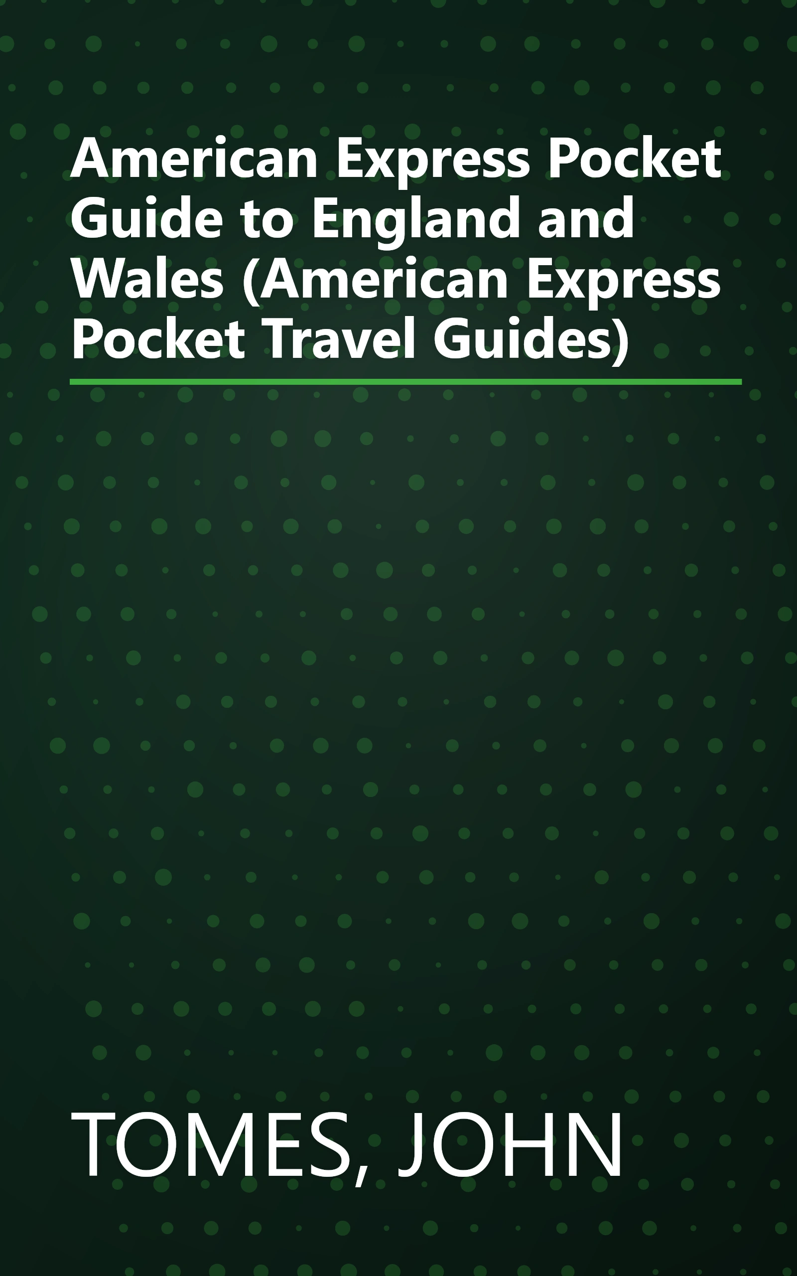 American Express Pocket Guide to England and Wales (American Express Pocket Travel Guides) book cover