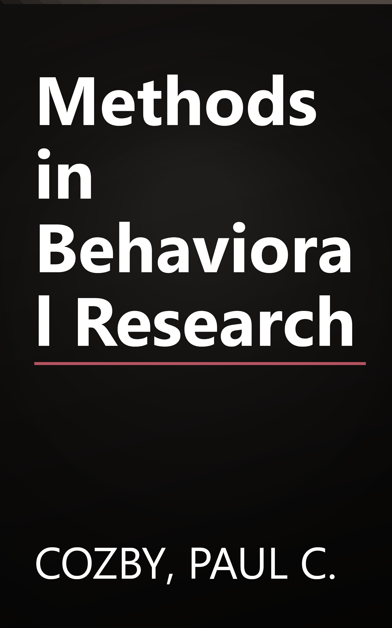 Methods in Behavioral Research book cover