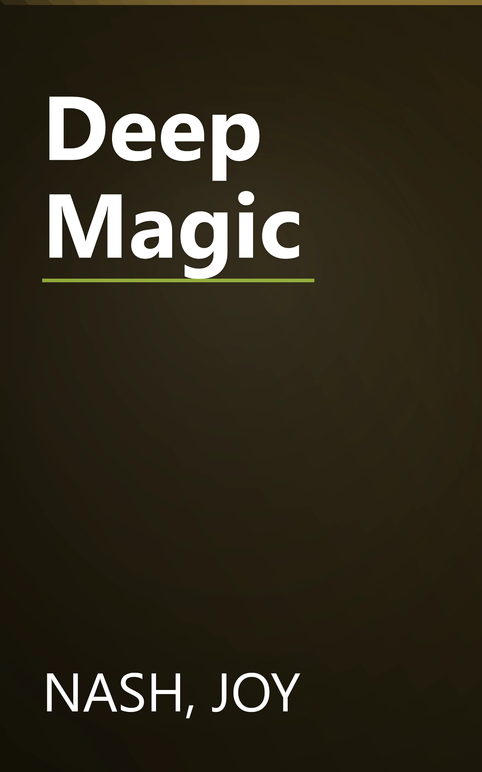 Deep Magic book cover