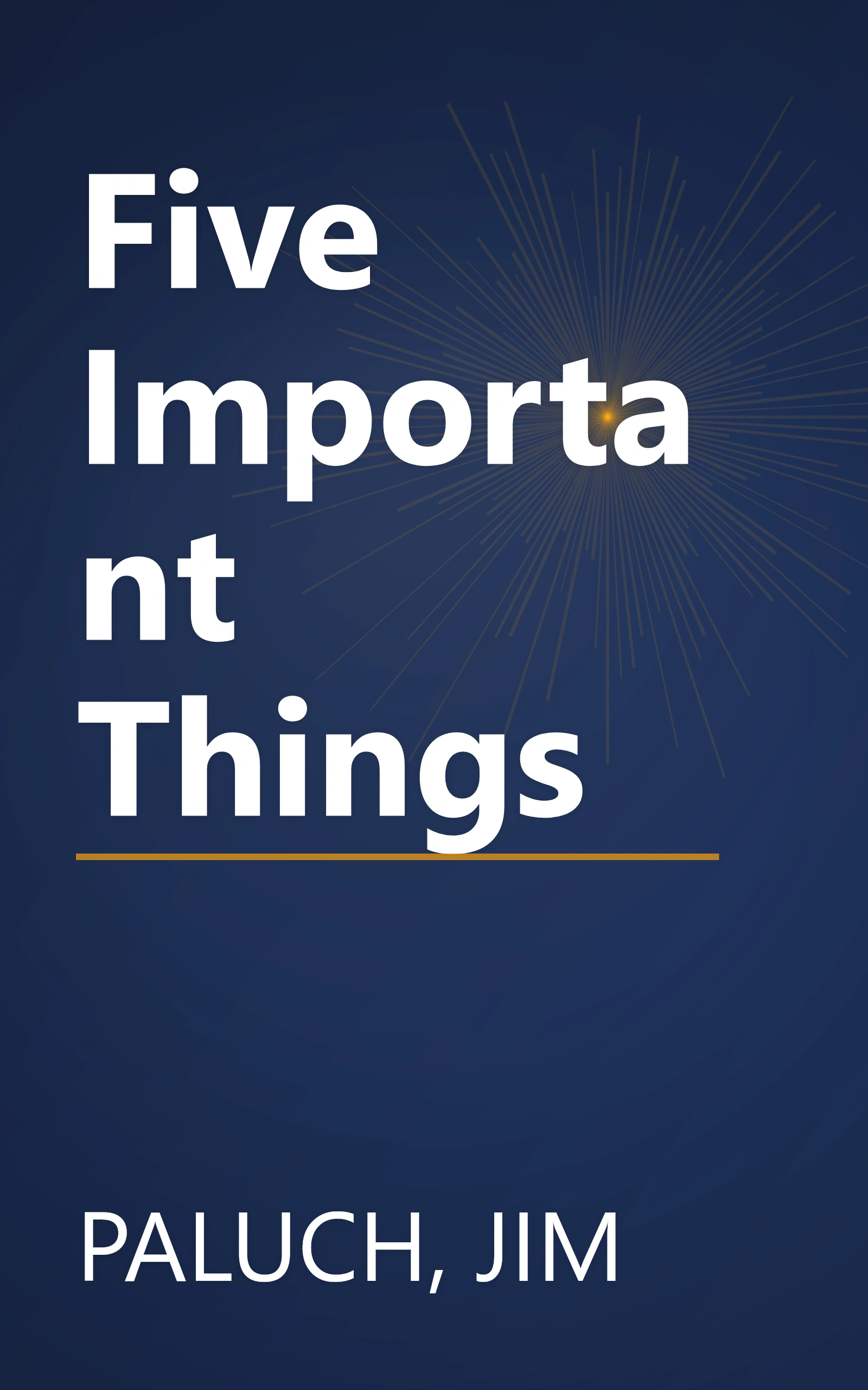 Five Important Things book cover