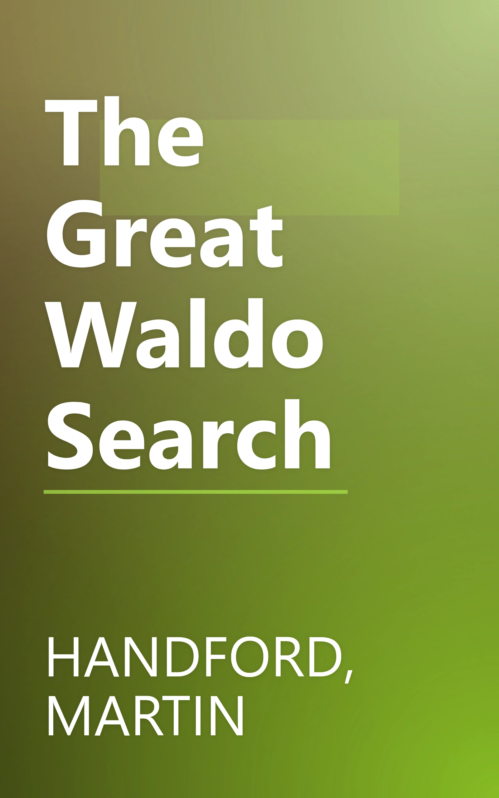 The Great Waldo Search book cover