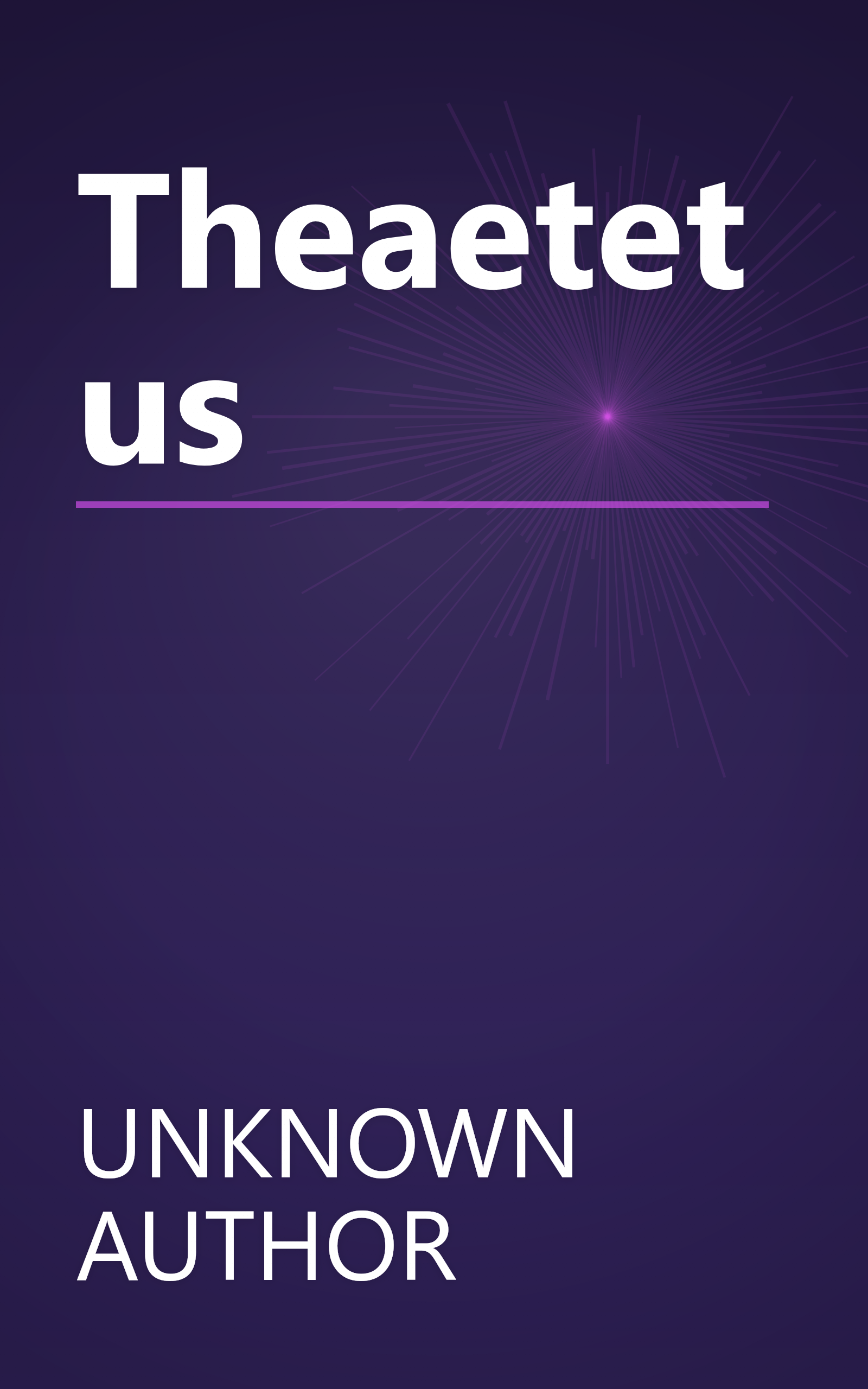 Theaetetus book cover