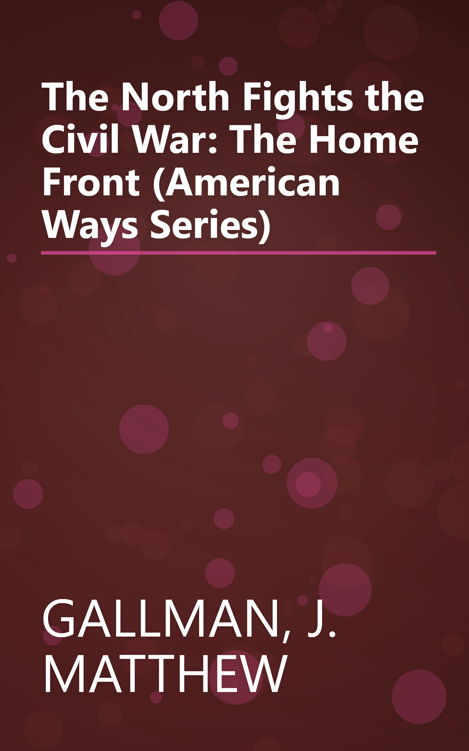 The North Fights the Civil War: The Home Front (American Ways Series) book cover