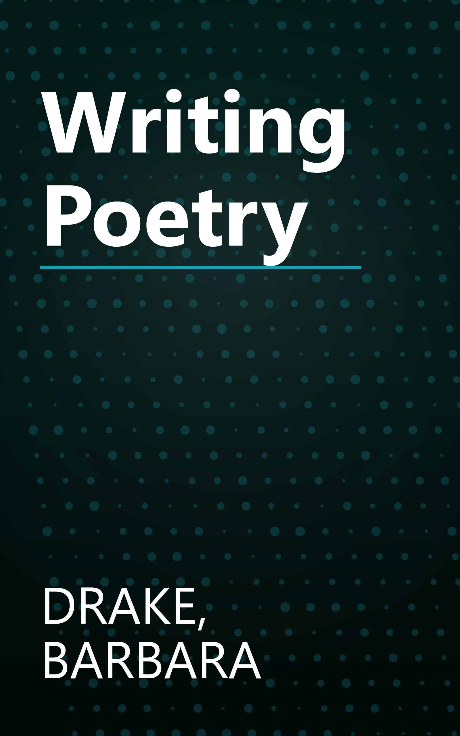 Writing Poetry book cover