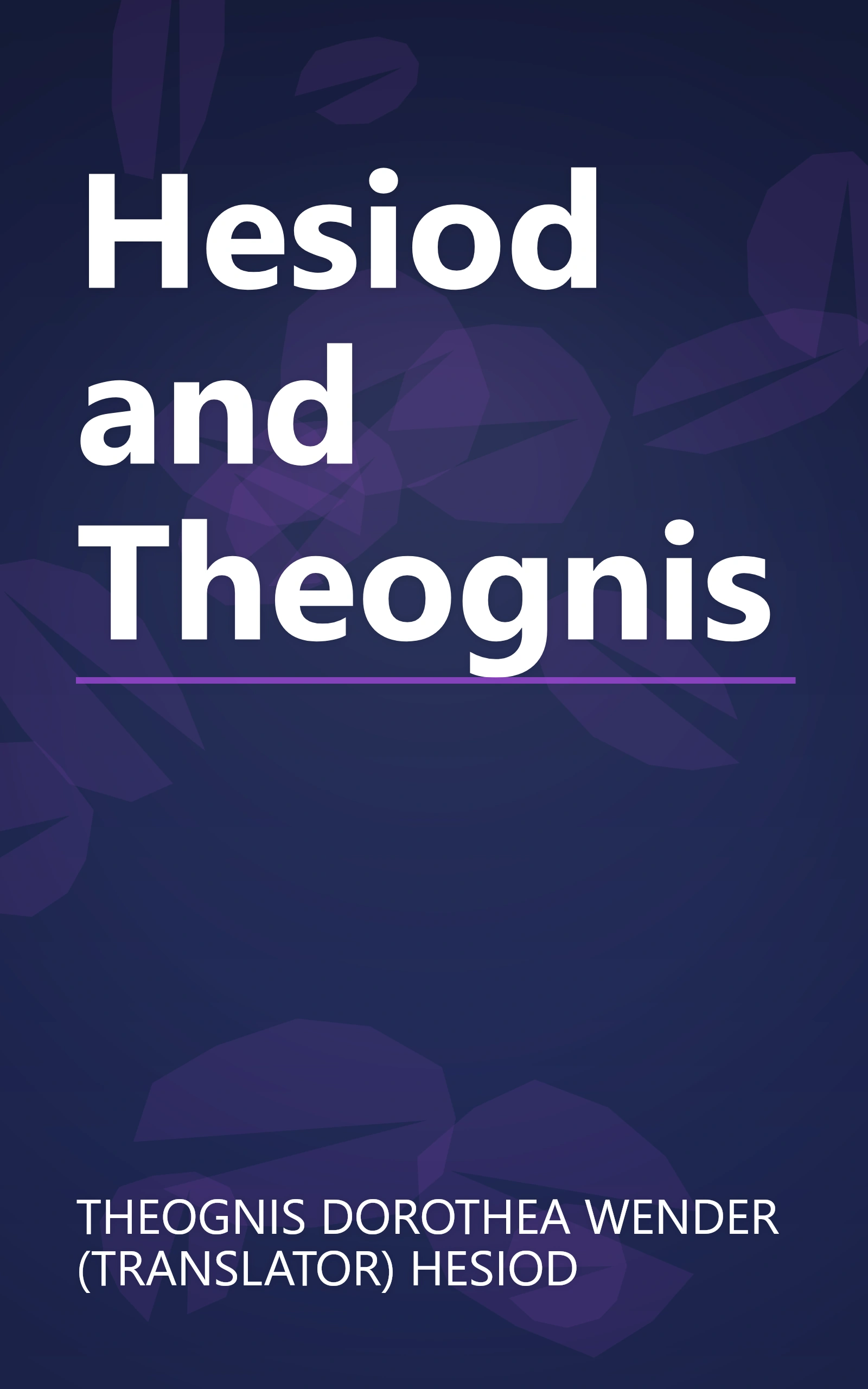 Hesiod and Theognis book cover