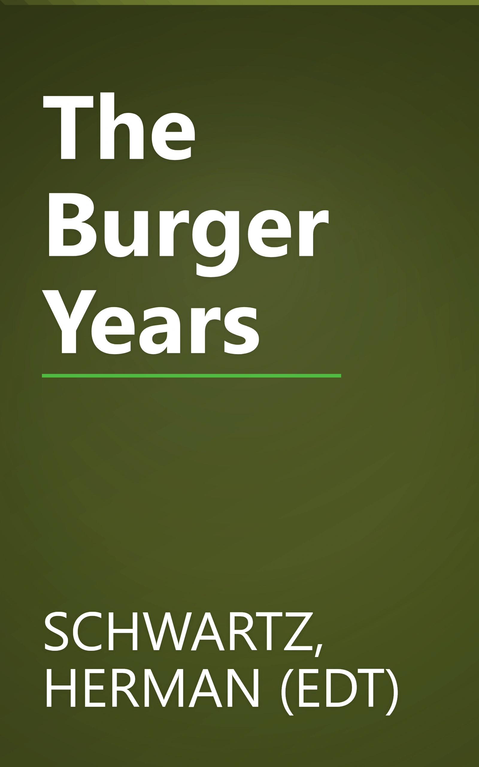 The Burger Years book cover