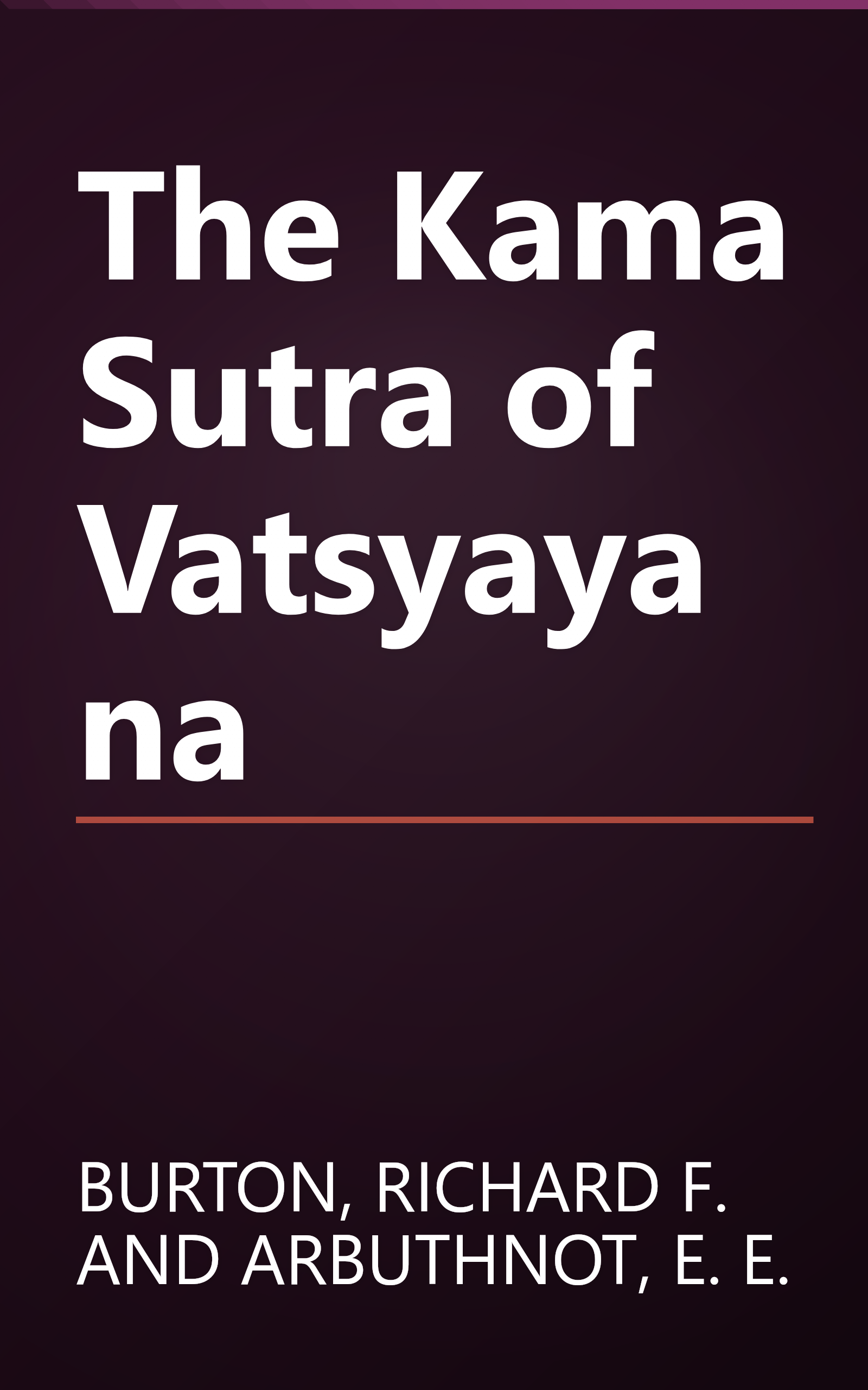 The Kama Sutra of Vatsyayana book cover