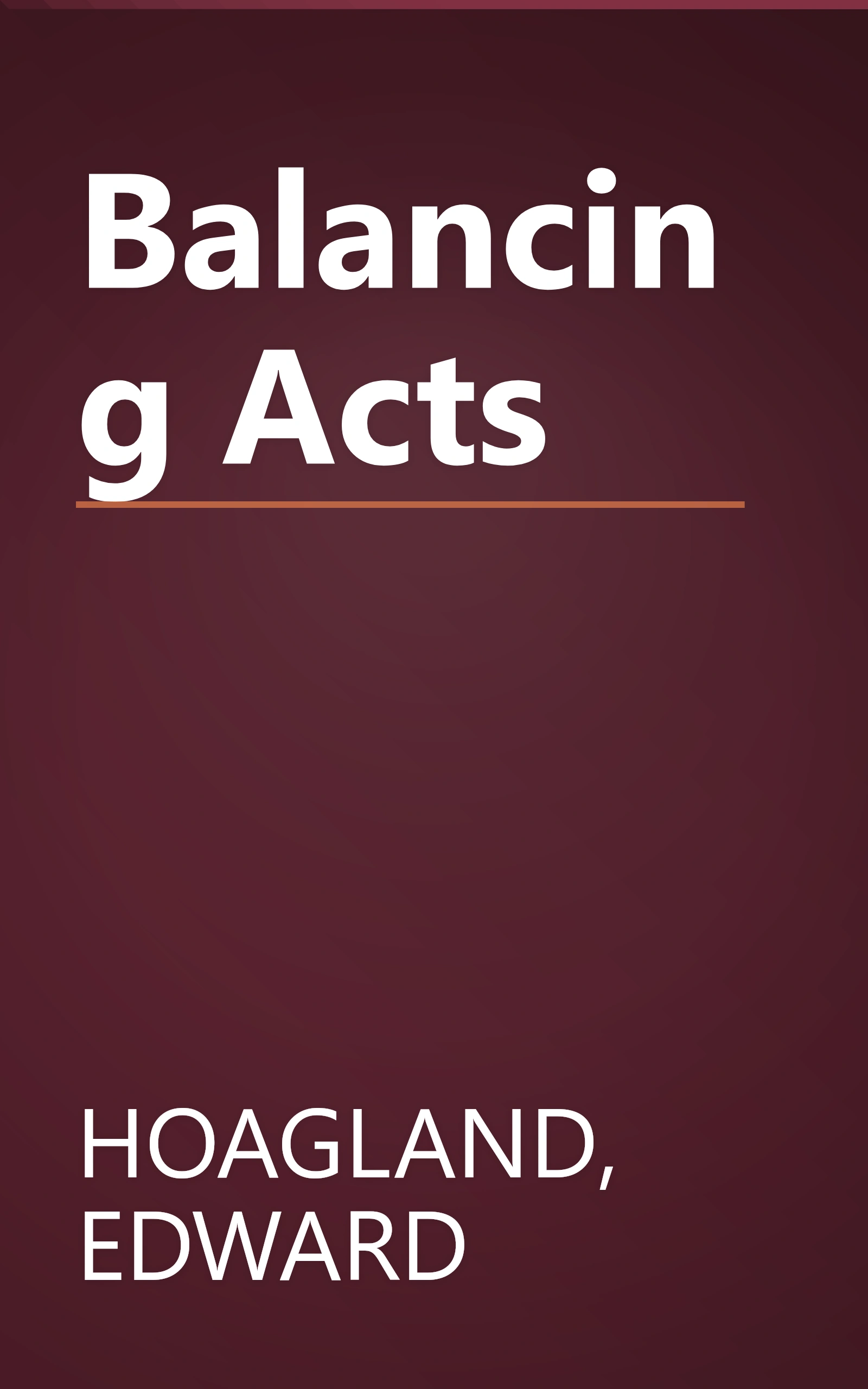 Balancing Acts book cover