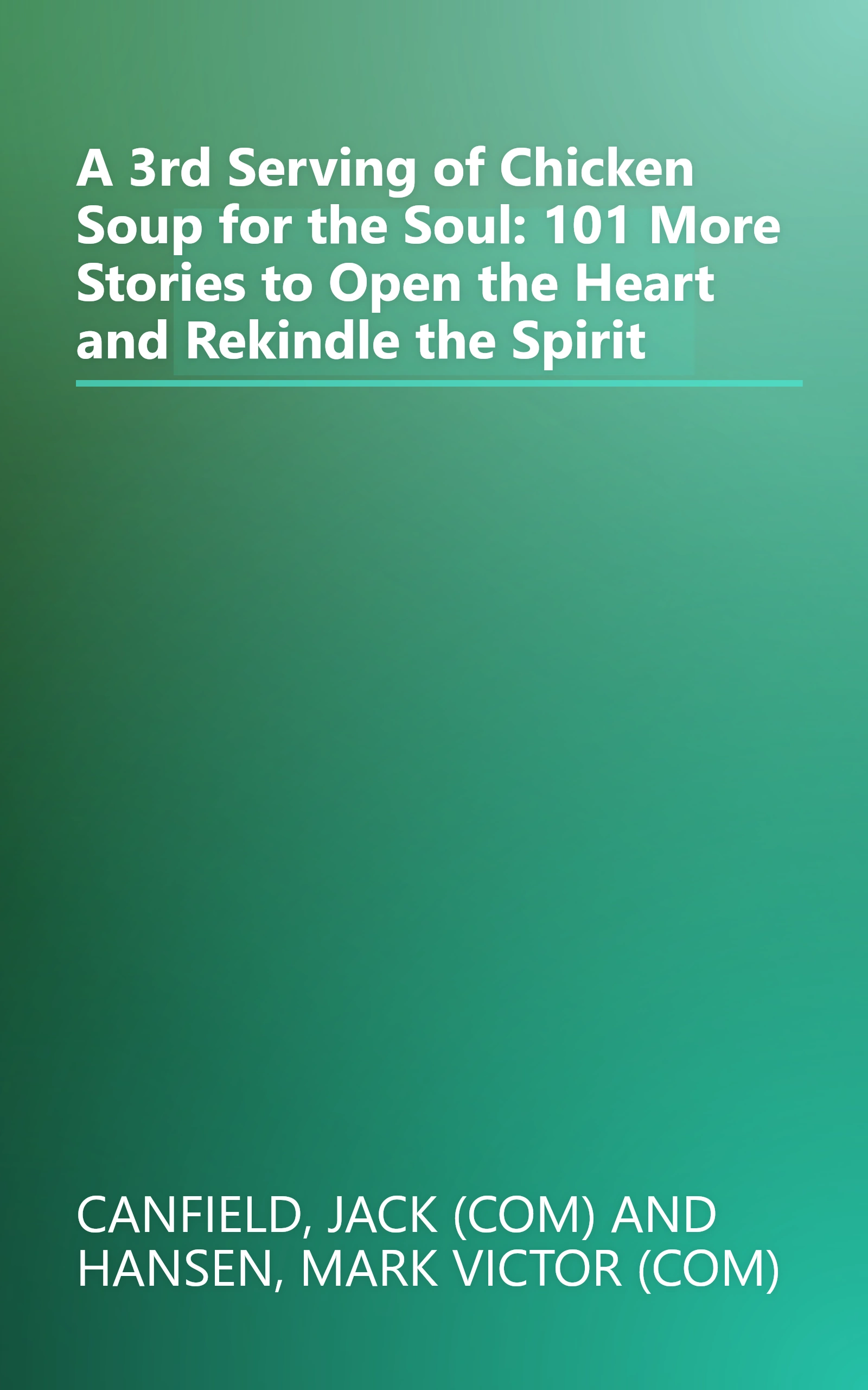 A 3rd Serving of Chicken Soup for the Soul: 101 More Stories to Open the Heart and Rekindle the Spirit book cover