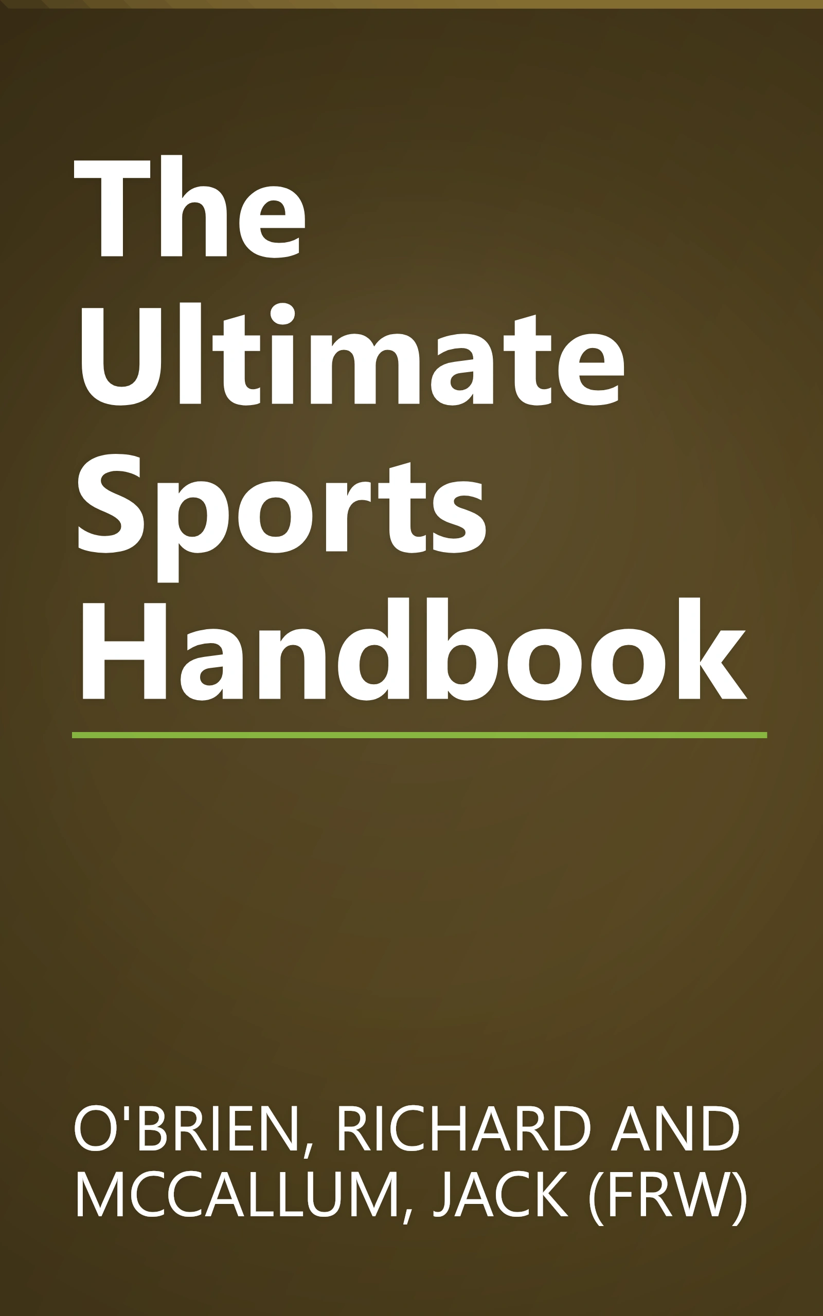 The Ultimate Sports Handbook book cover