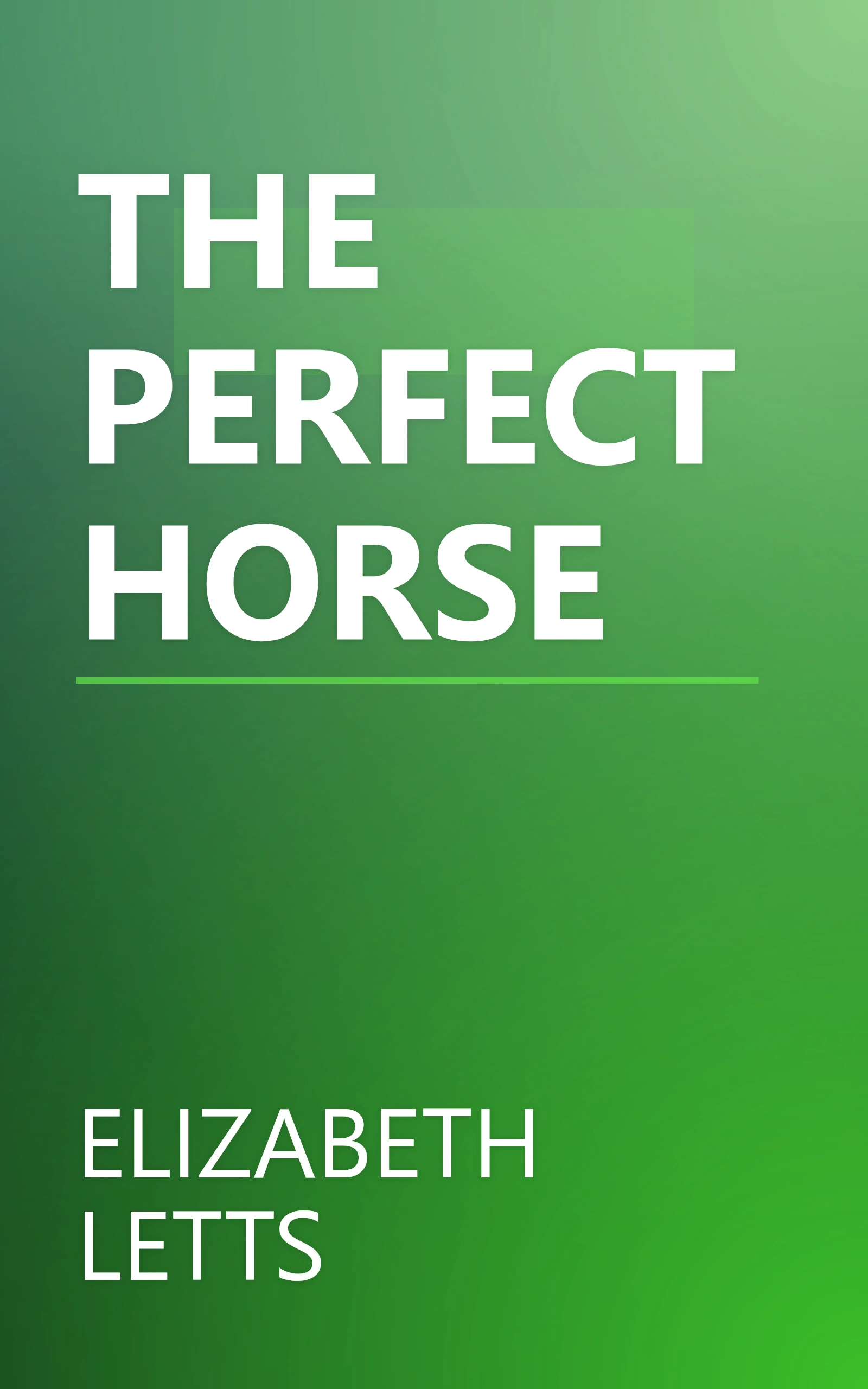 THE PERFECT HORSE book cover