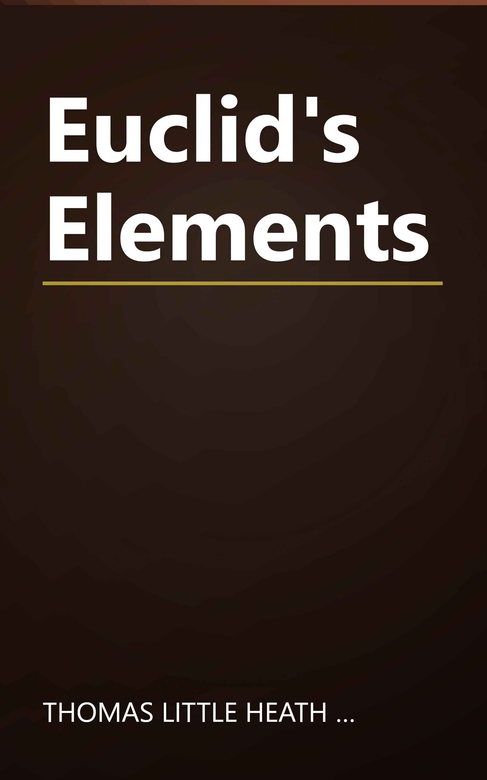 Euclid's Elements book cover