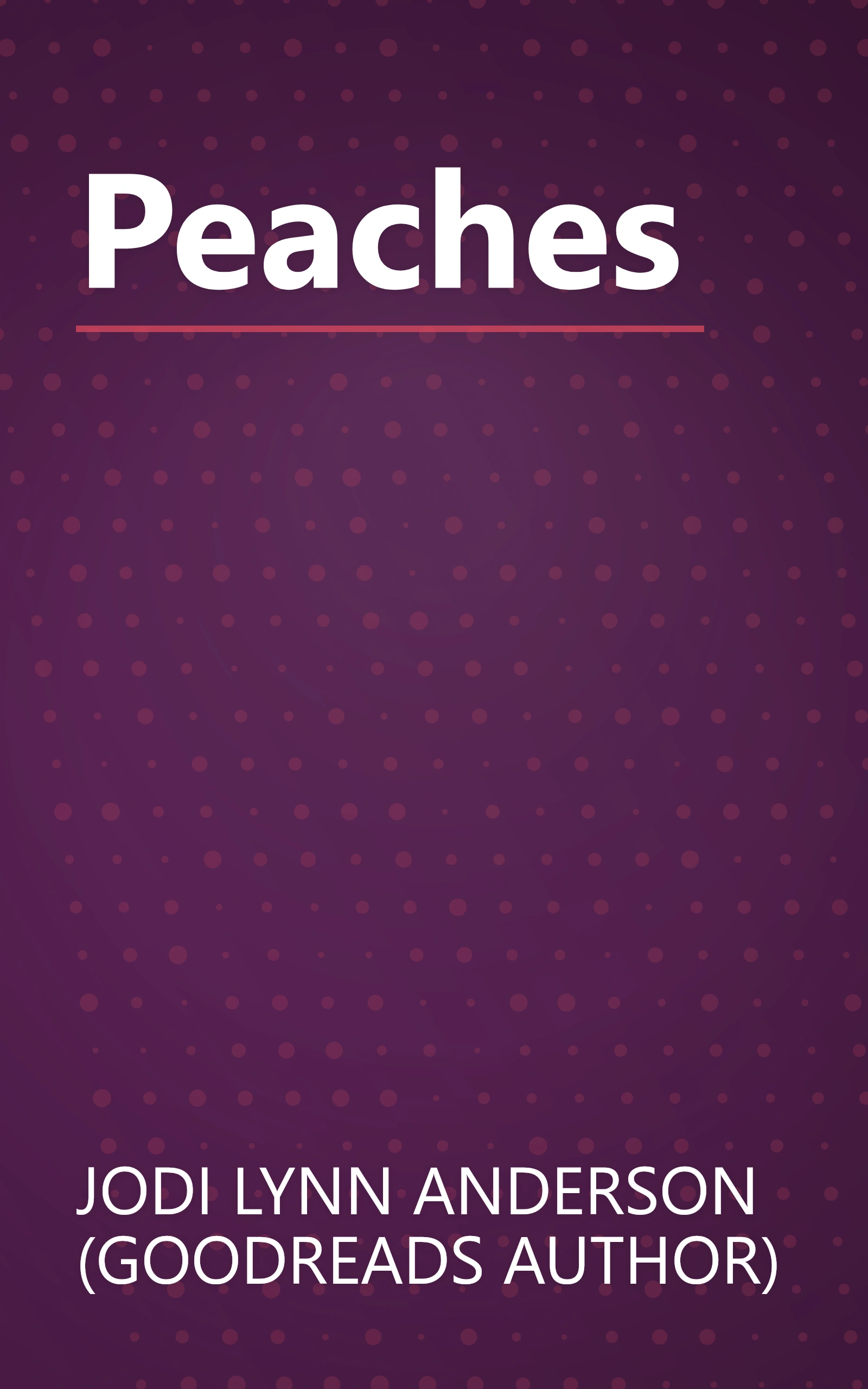 Peaches book cover