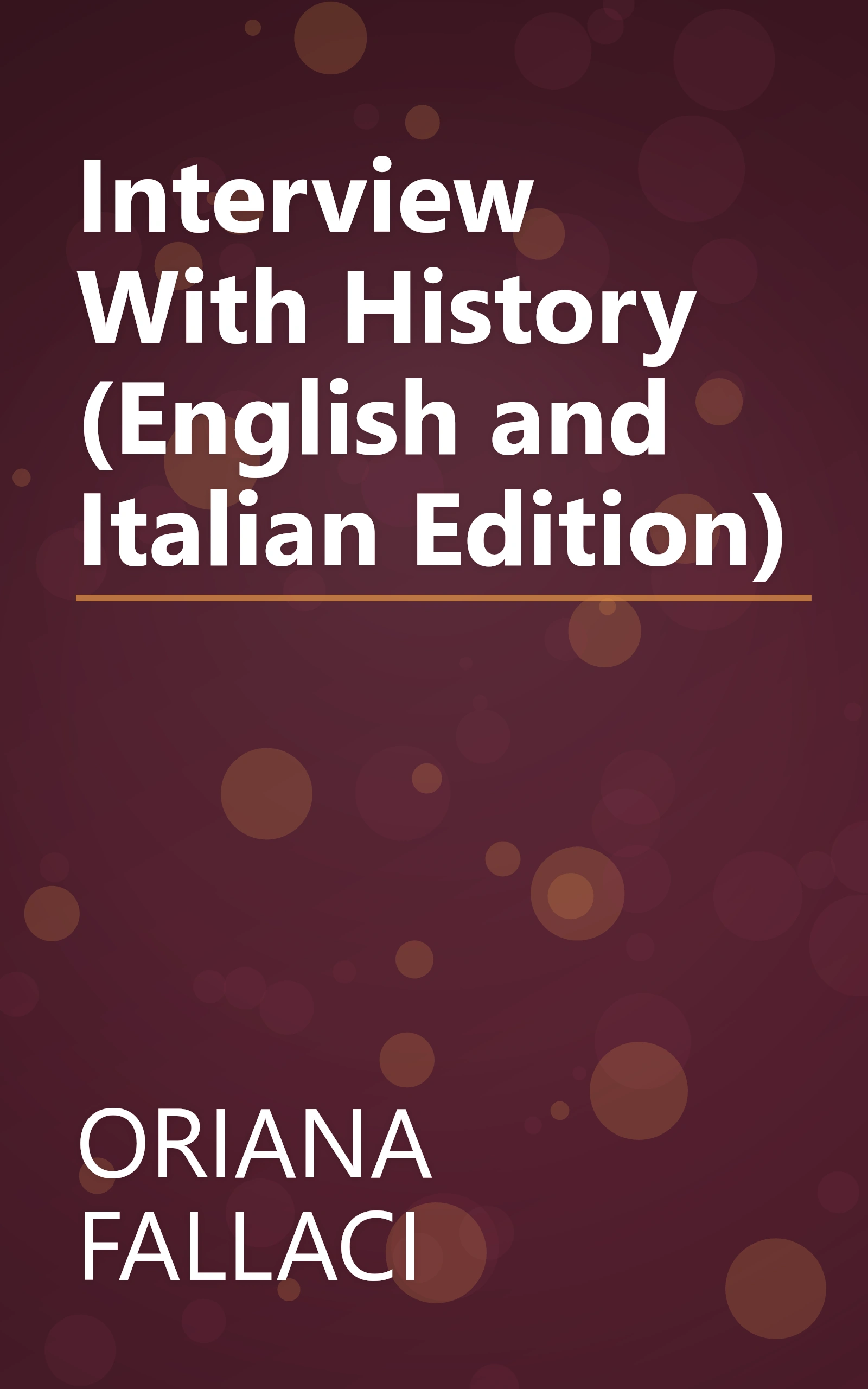 Interview With History (English and Italian Edition) book cover