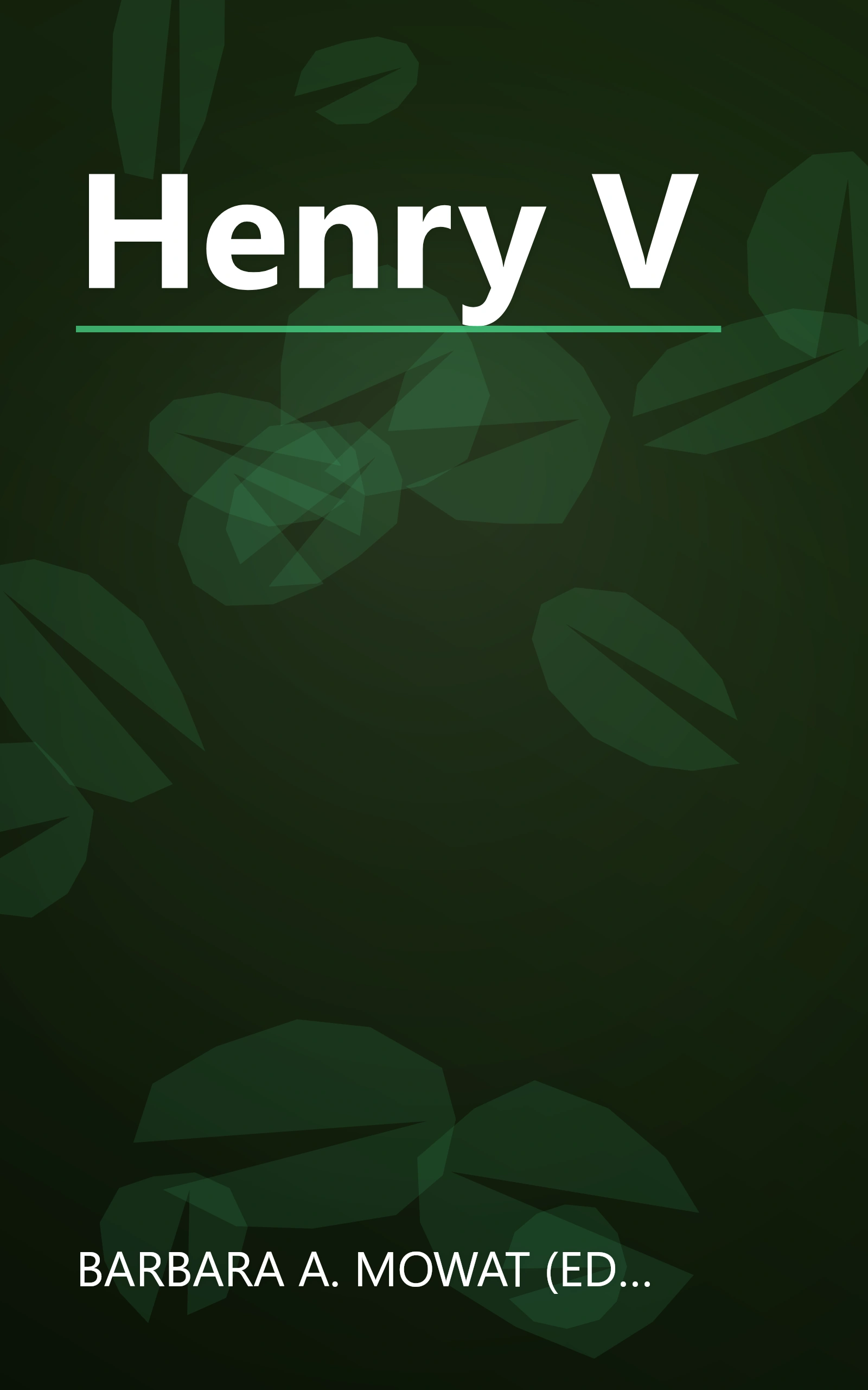 Henry V book cover