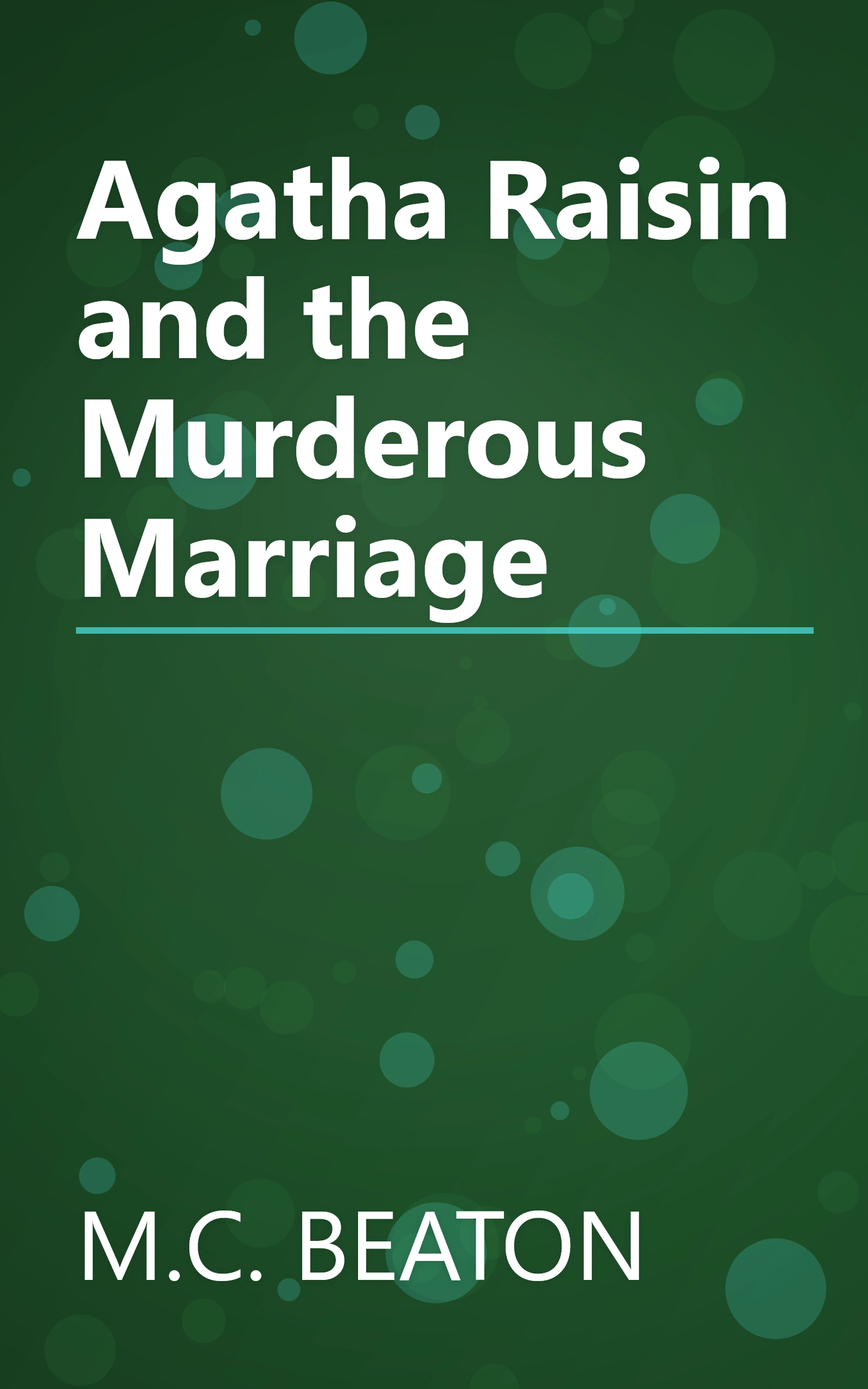 Agatha Raisin and the Murderous Marriage book cover