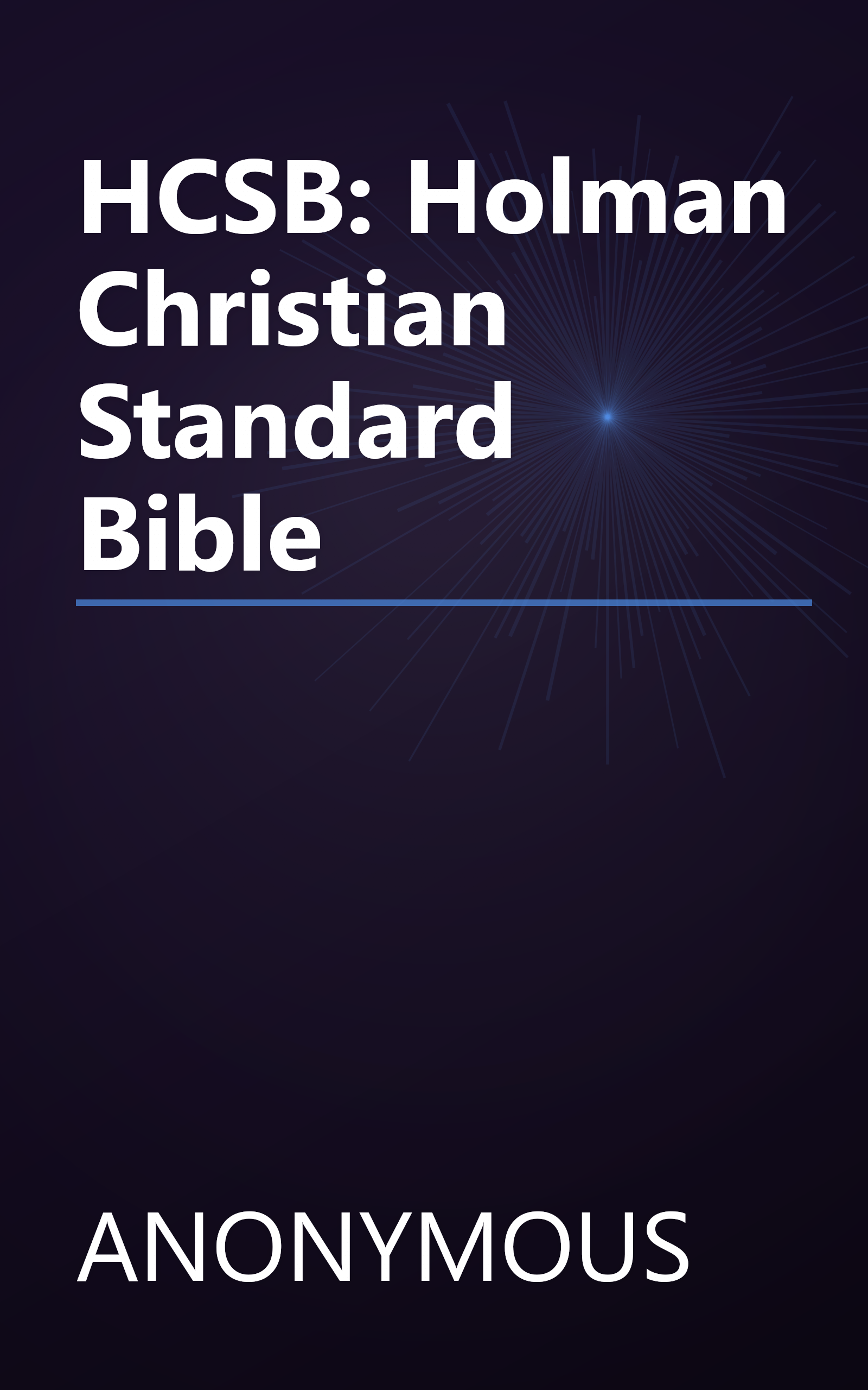 HCSB: Holman Christian Standard Bible book cover