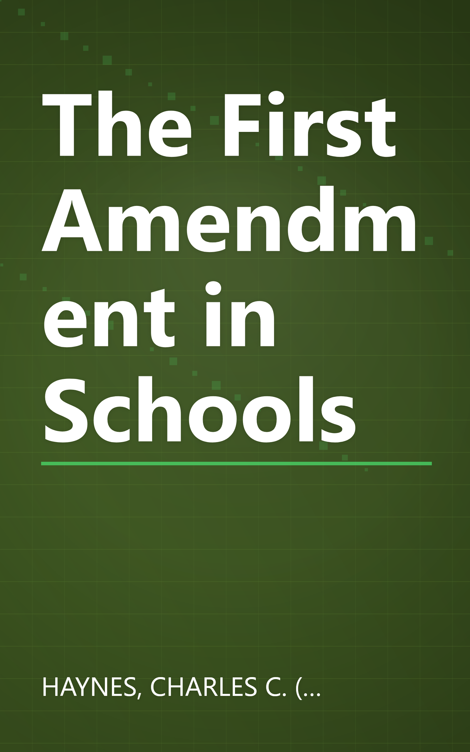 The First Amendment in Schools book cover
