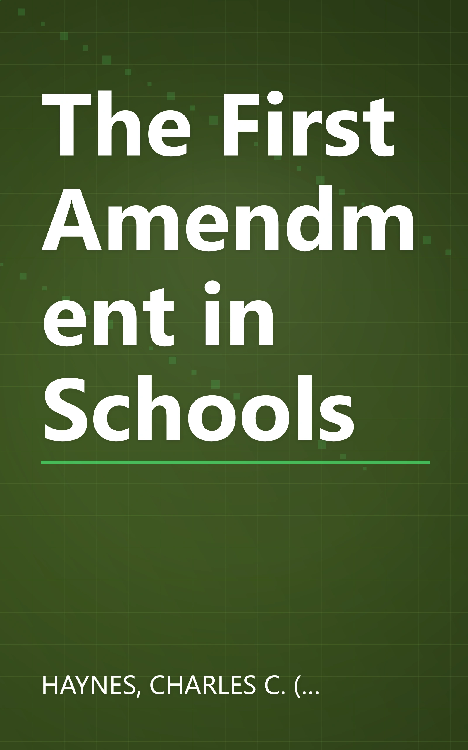 The First Amendment in Schools book cover