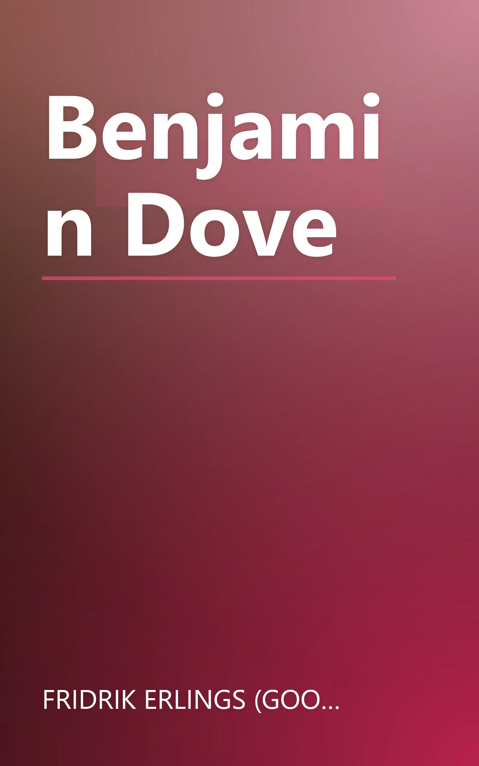 Benjamin Dove book cover