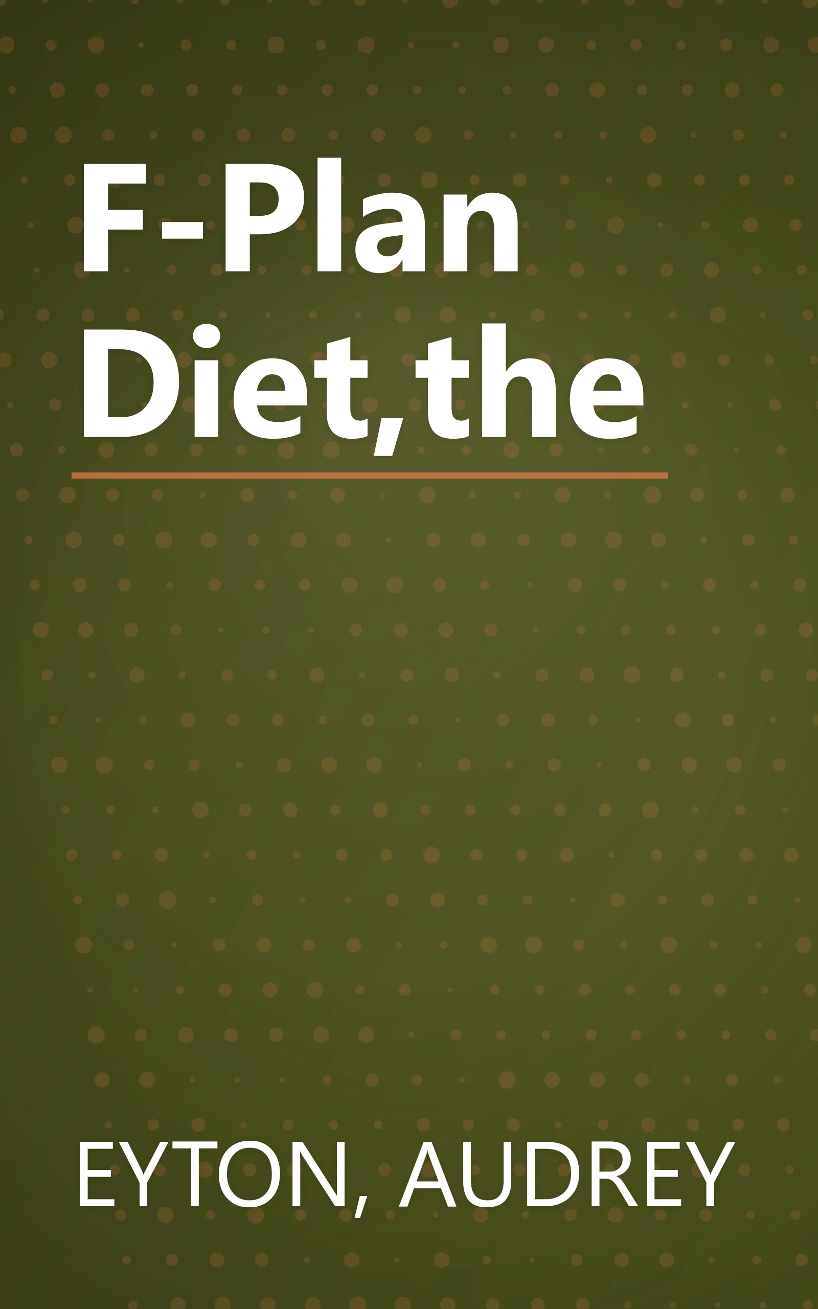 F-Plan Diet,the book cover