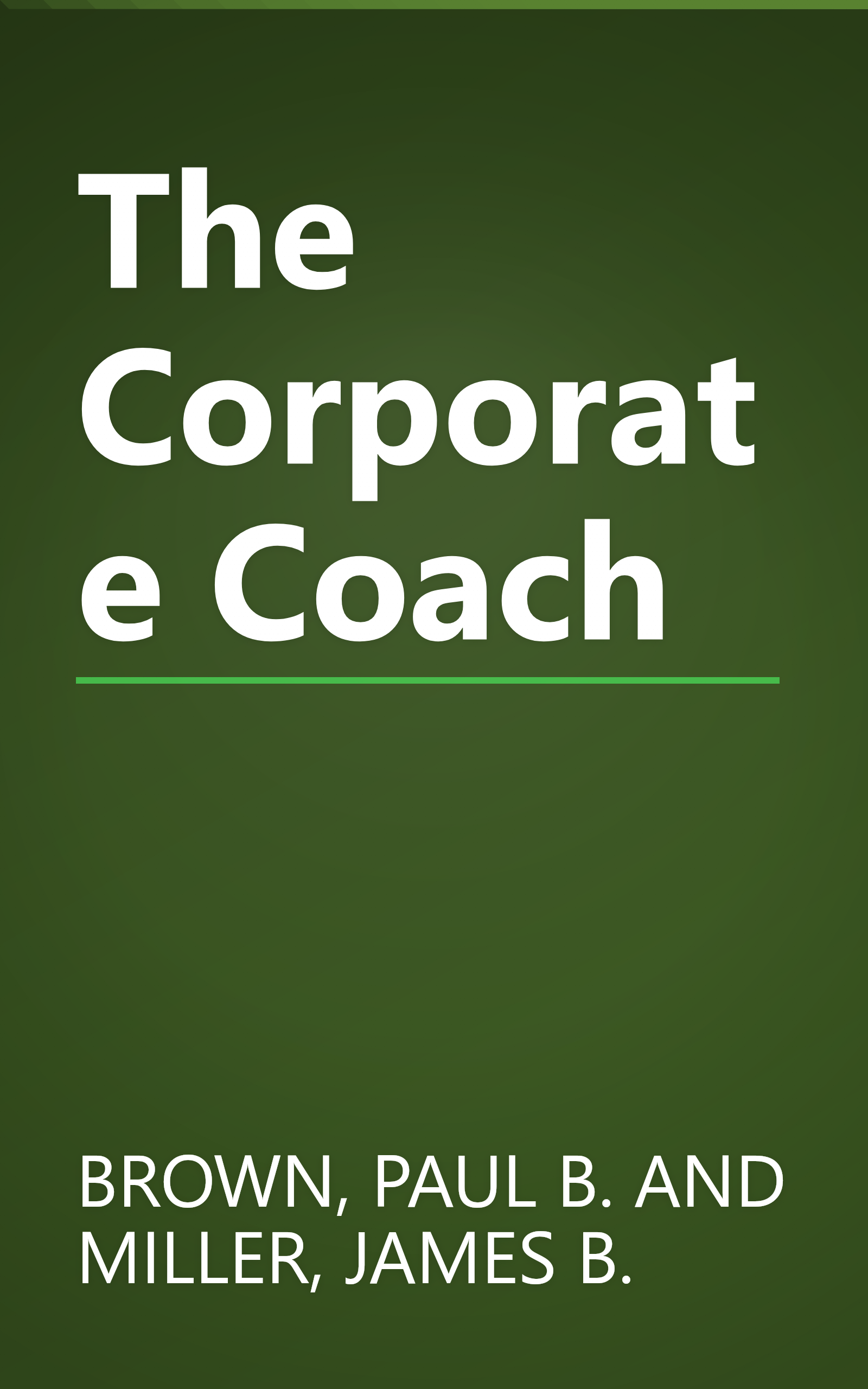 The Corporate Coach book cover