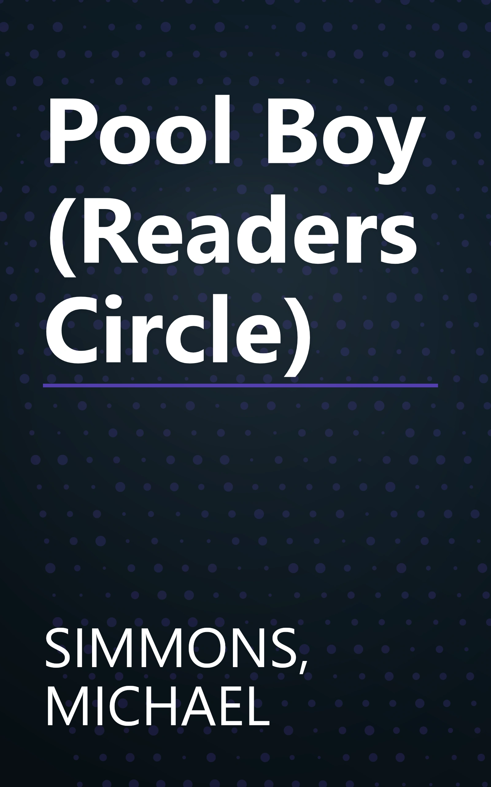 Pool Boy (Readers Circle) book cover