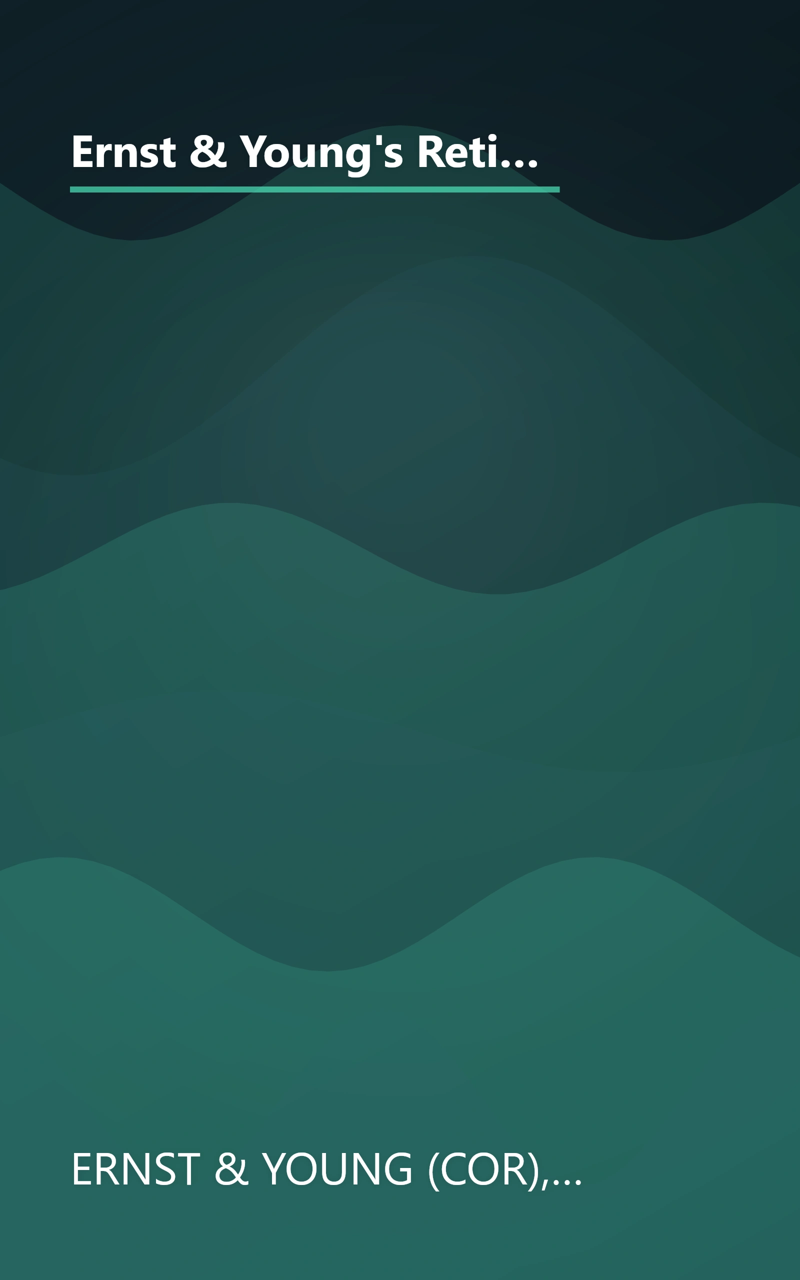 Ernst & Young's Retirement Planning Guide: Take Care of Your Finances Now...And They'll Take Care of You Later (ERNST AND YOUNG'S RETIREMENT PLANNING GUIDE) book cover