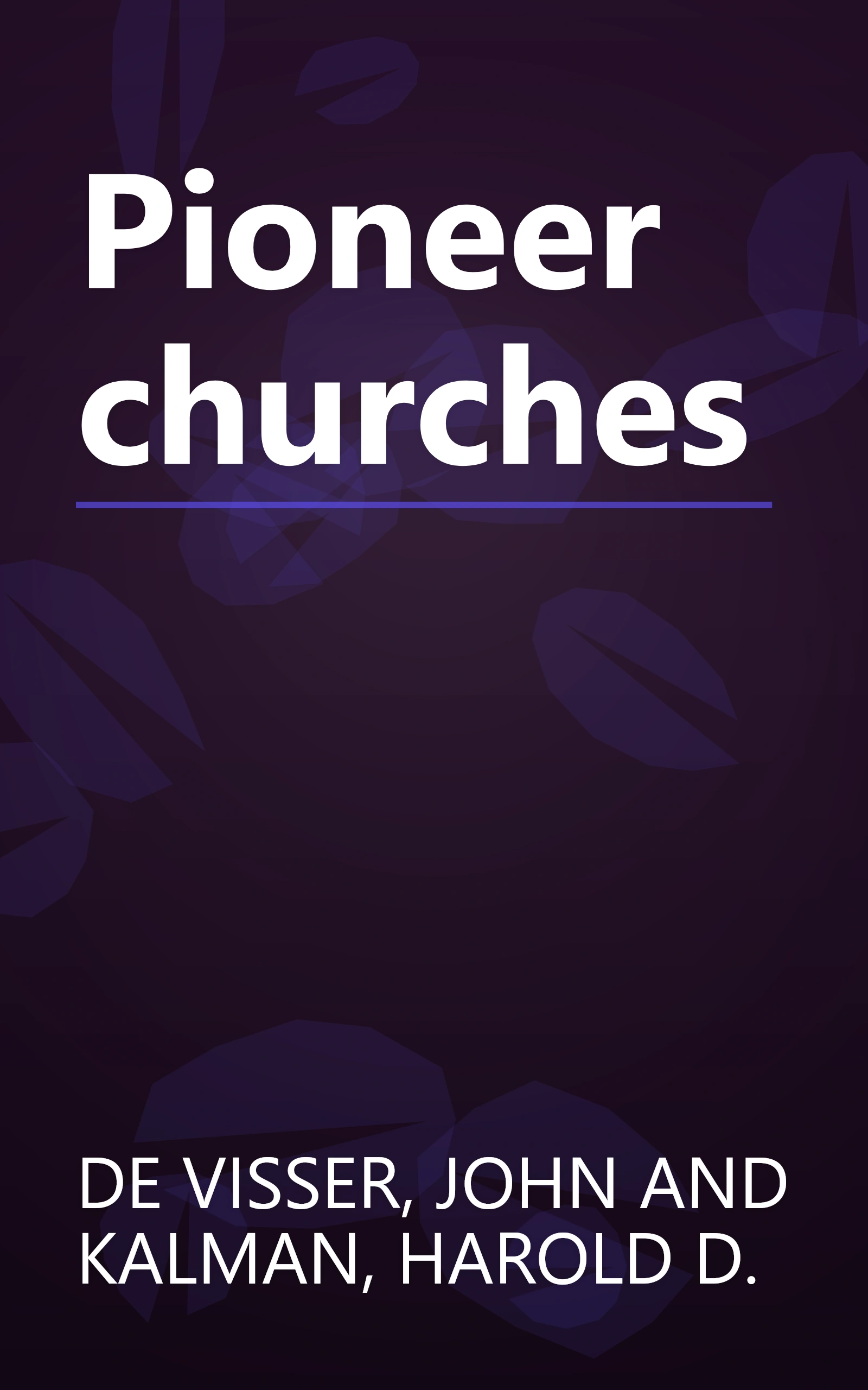 Pioneer churches book cover