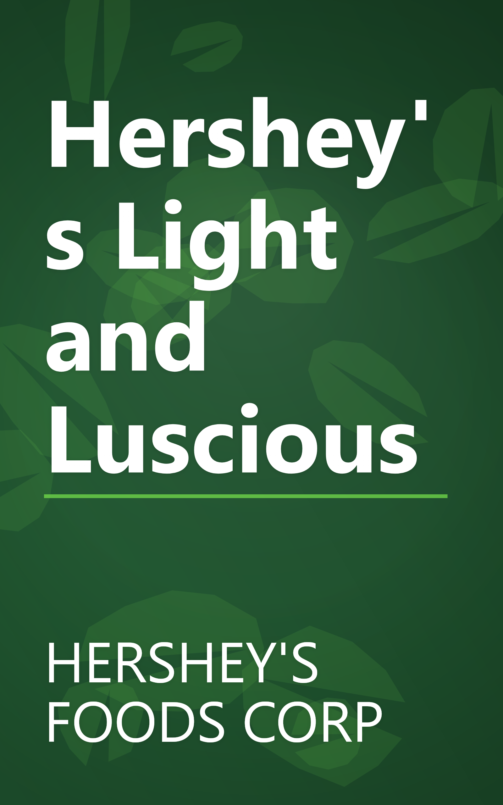 Hershey's Light and Luscious book cover