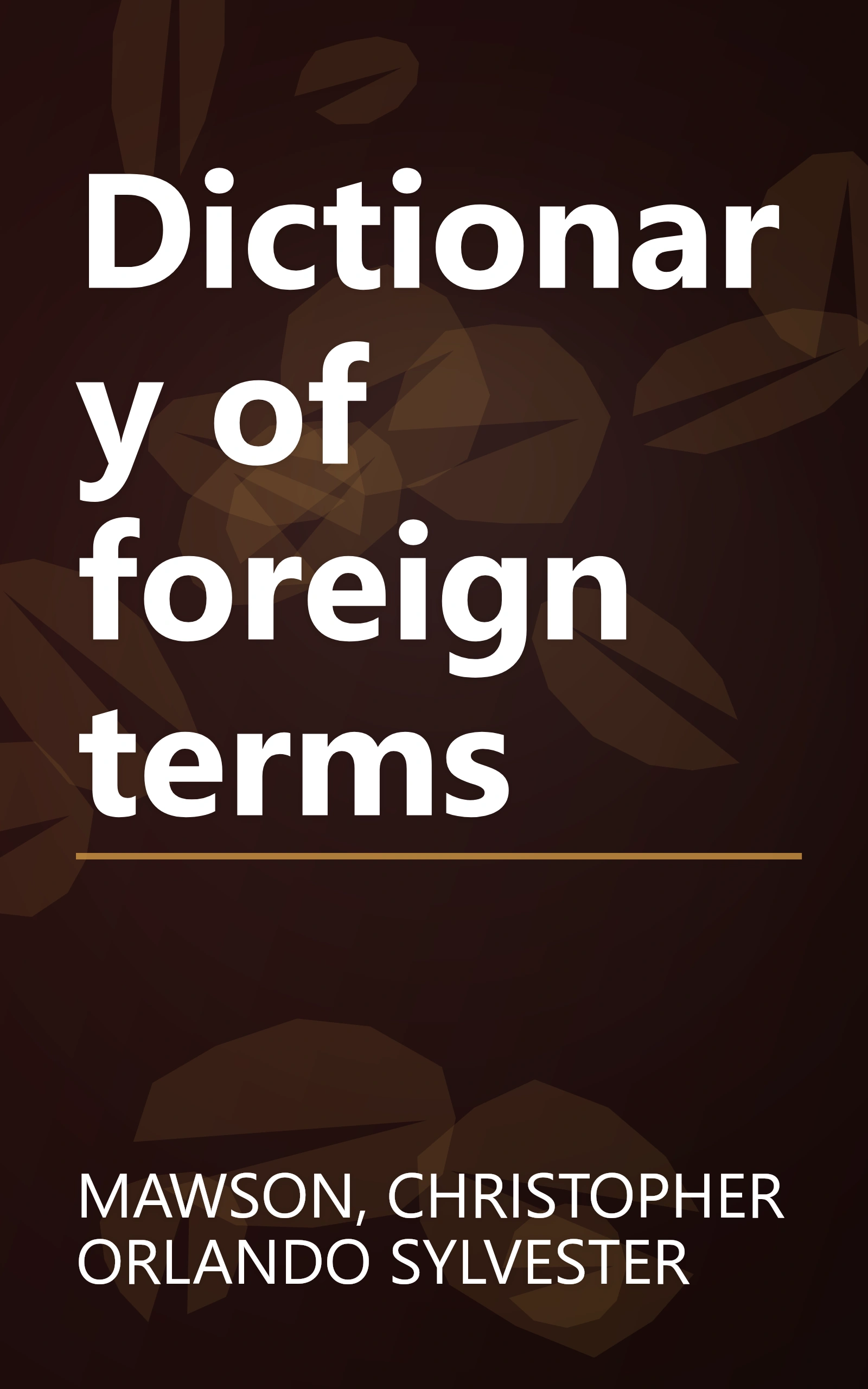 Dictionary of foreign terms book cover