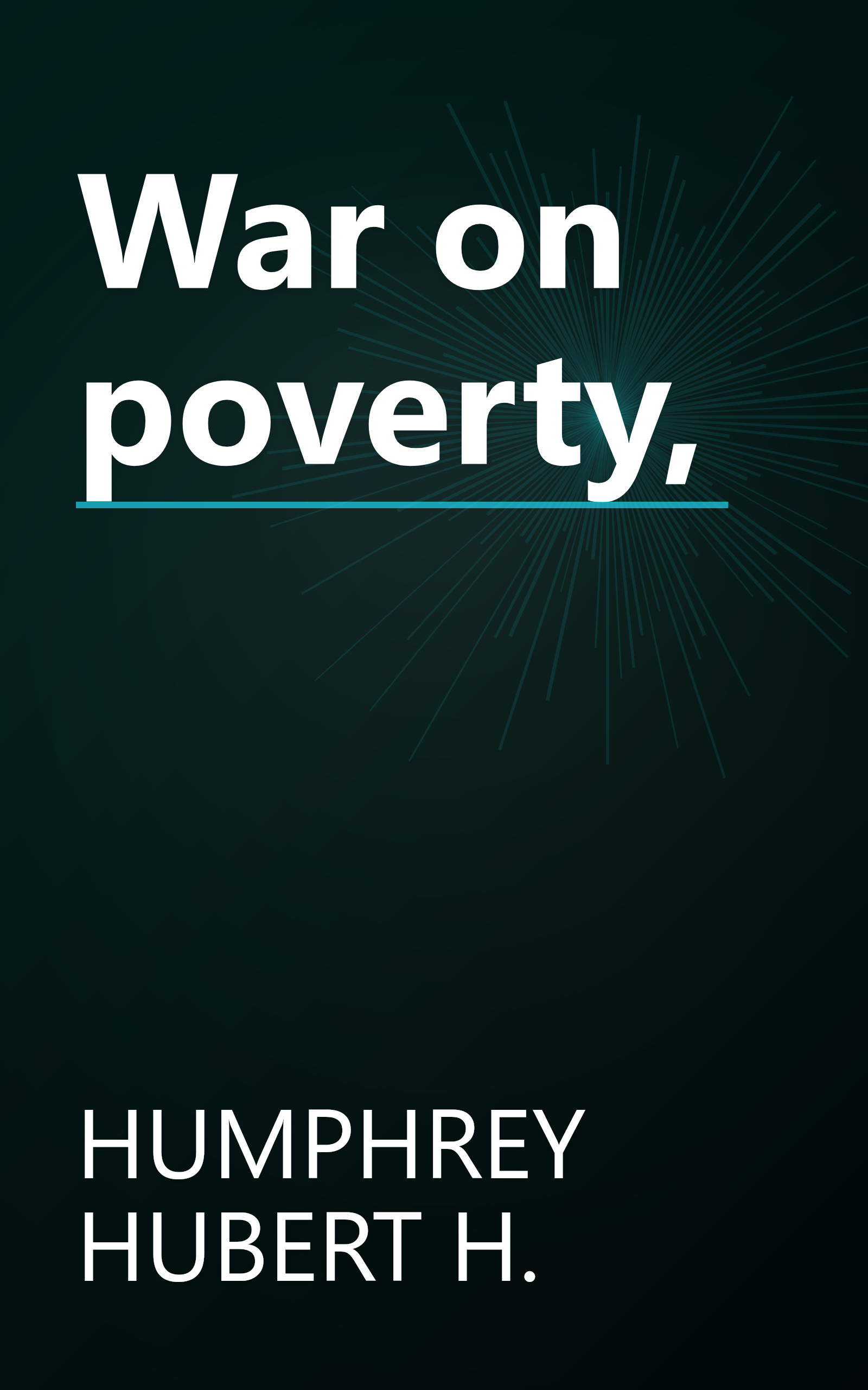 War on poverty, book cover