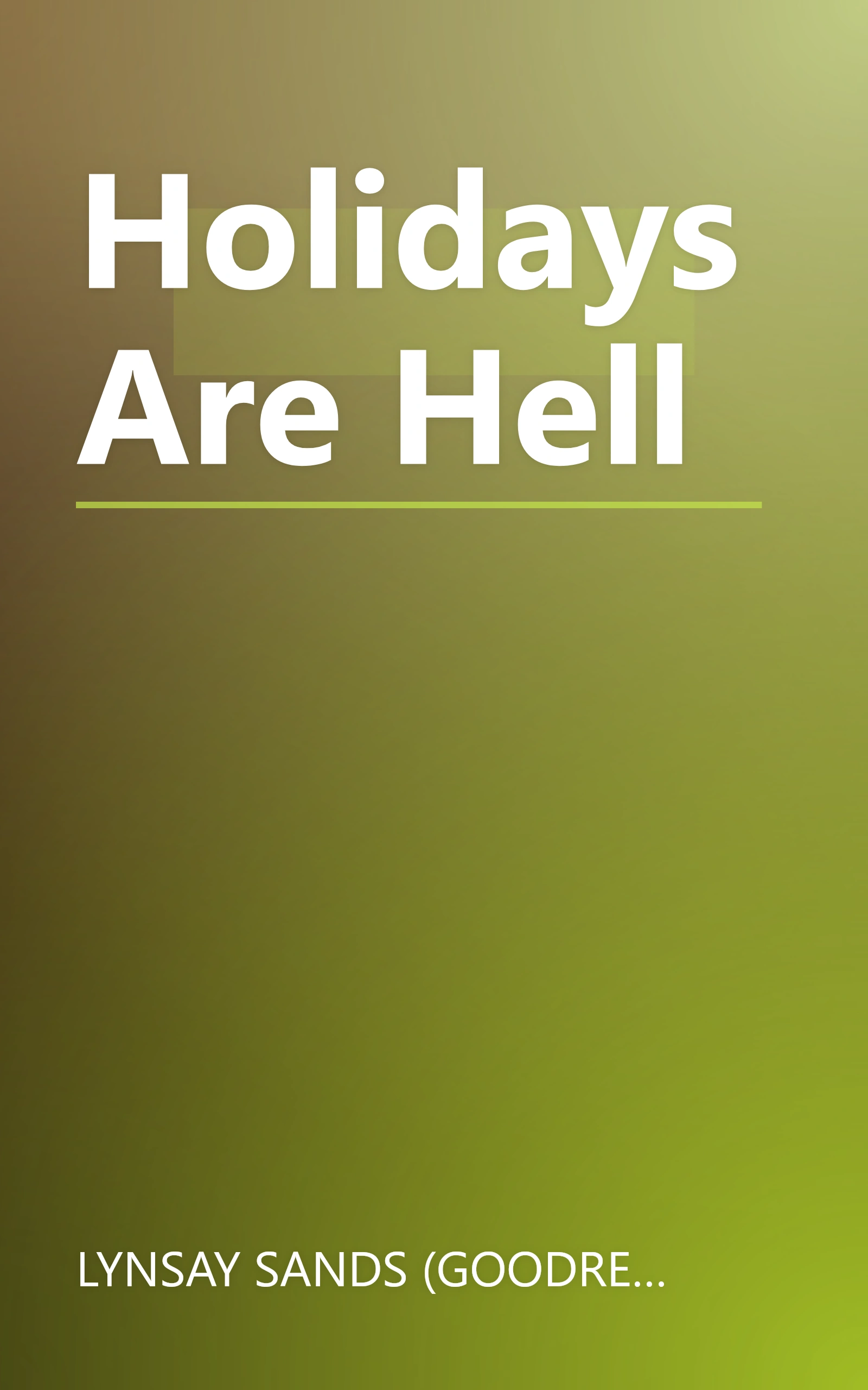 Holidays Are Hell book cover