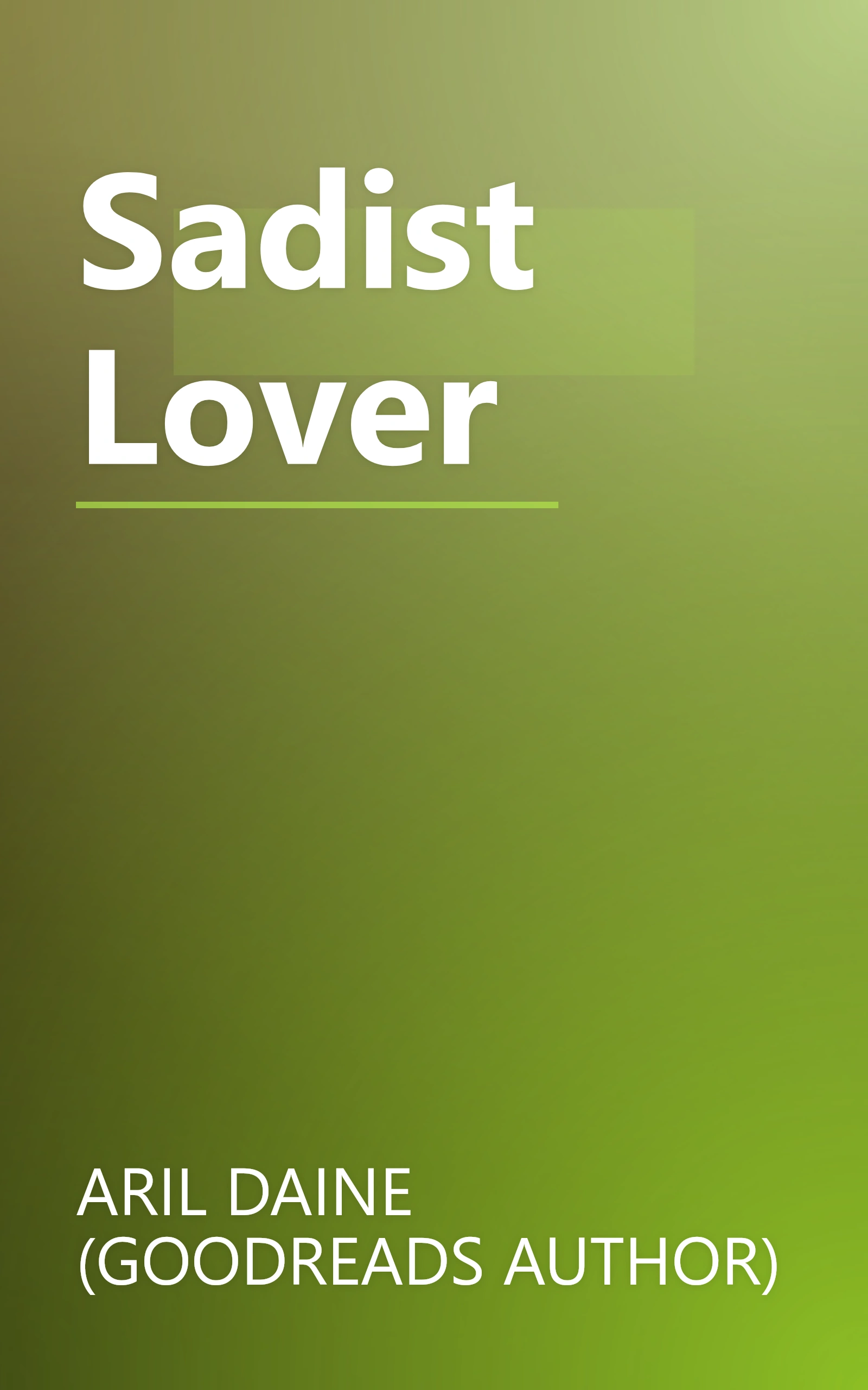 Sadist Lover book cover