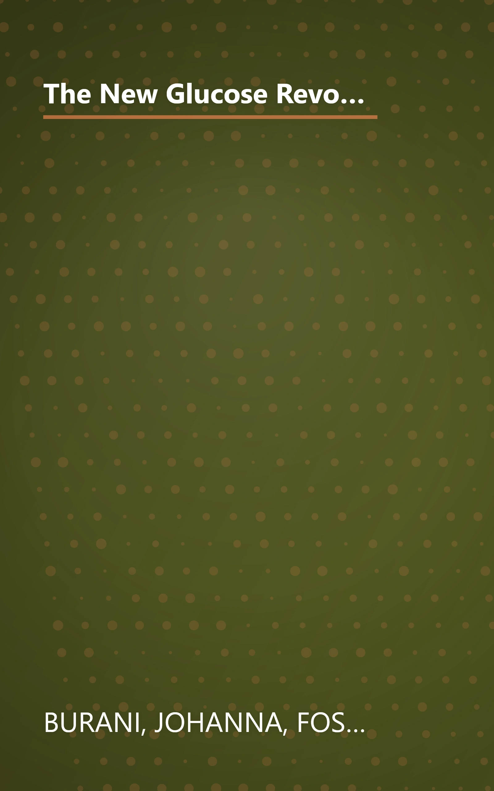 The New Glucose Revolution Low GI Guide to Diabetes: The Only Authoritative Guide to Managing Diabetes Using the Glycemic Index book cover